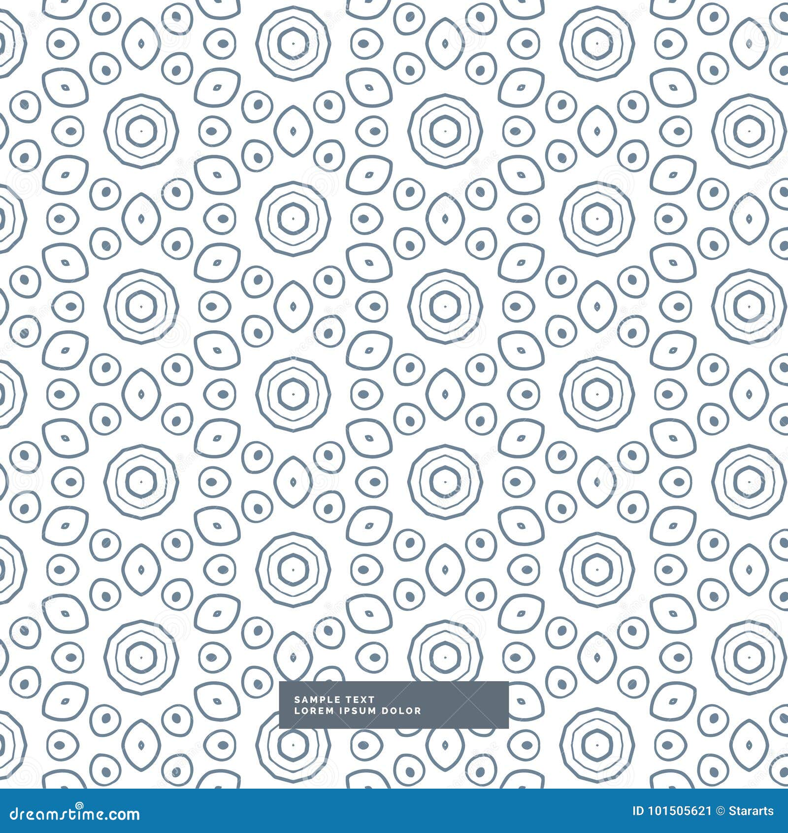 Abstract Line Flower Pattern Background Stock Vector - Illustration of ...