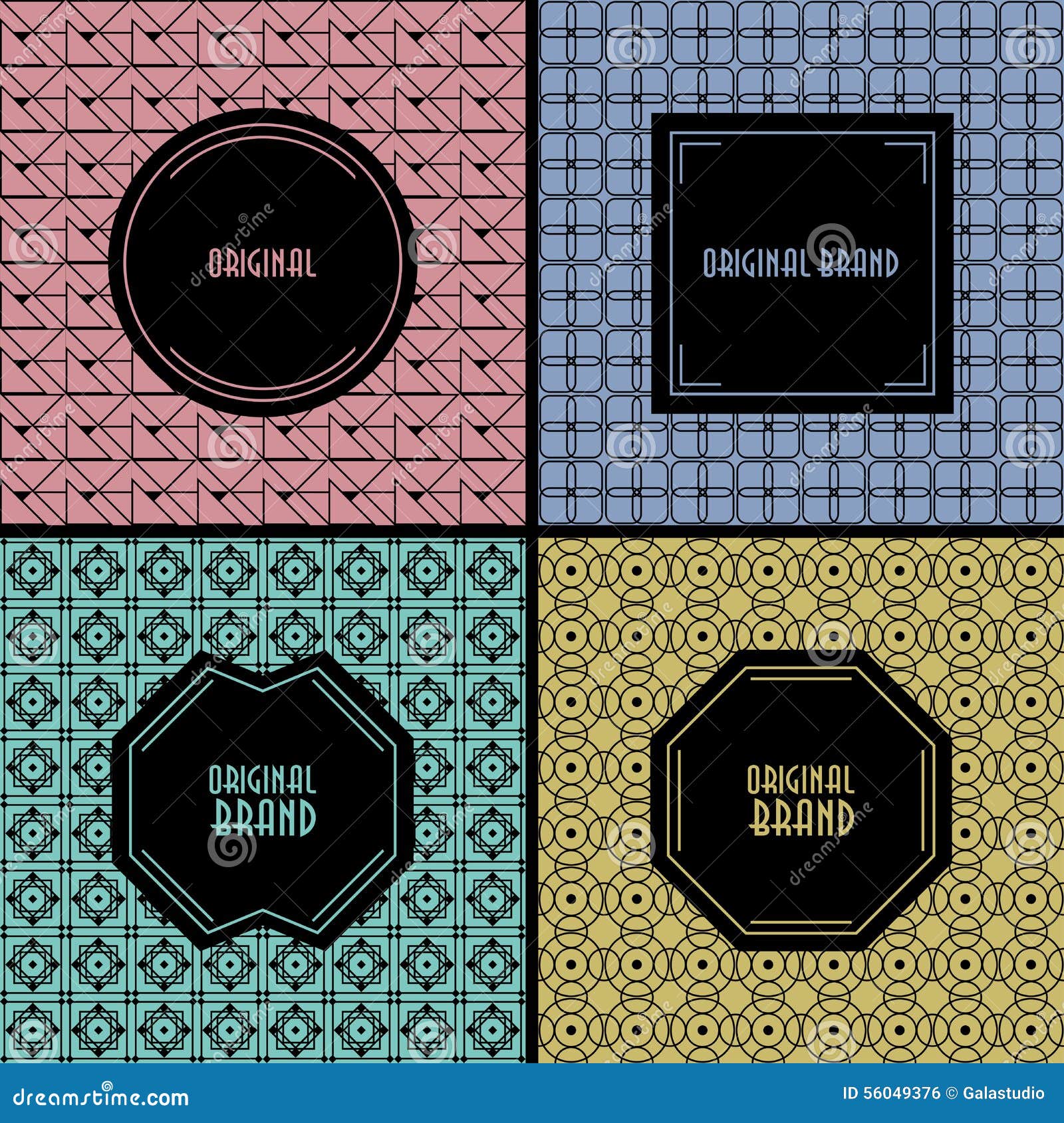 Abstract Line Geometric Seamless Pattern . Stock Illustration ...