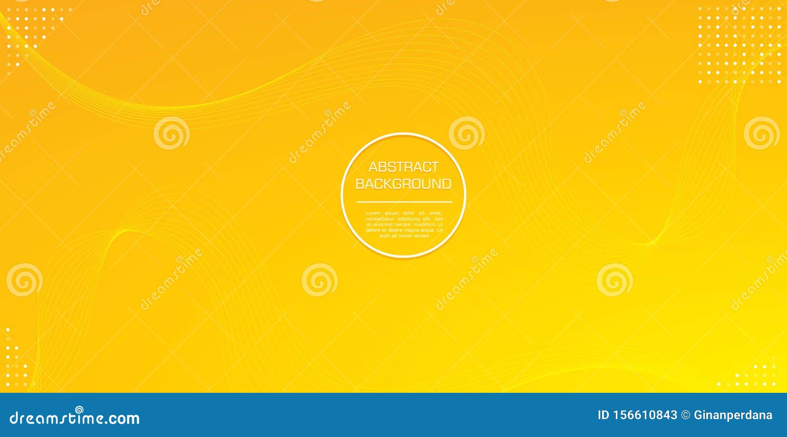 Abstract Line Ini Yellow Gradation Color with Circle Element Background ...