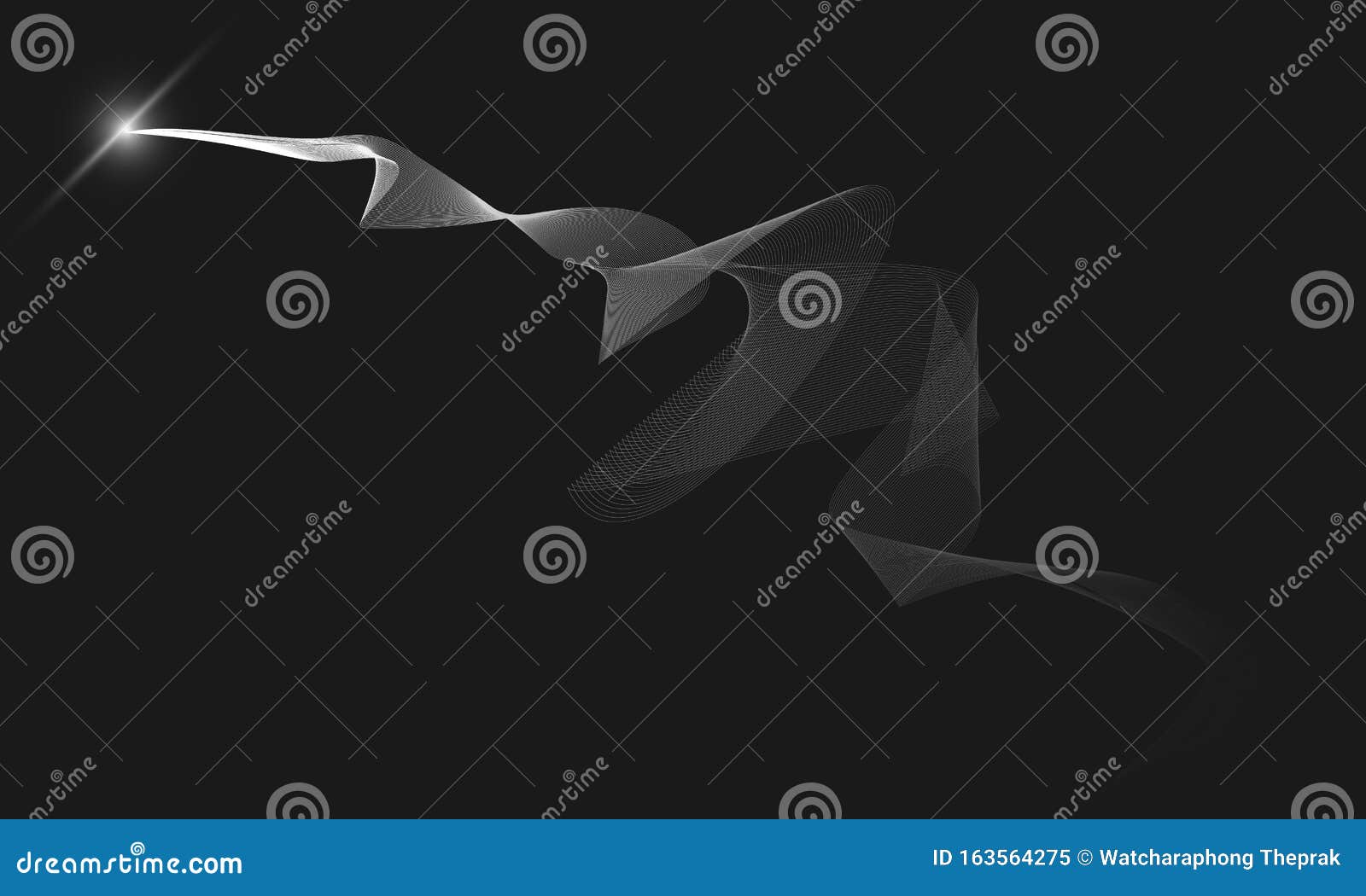 Abstract Line Lighting Effect Black Background Stock Vector ...