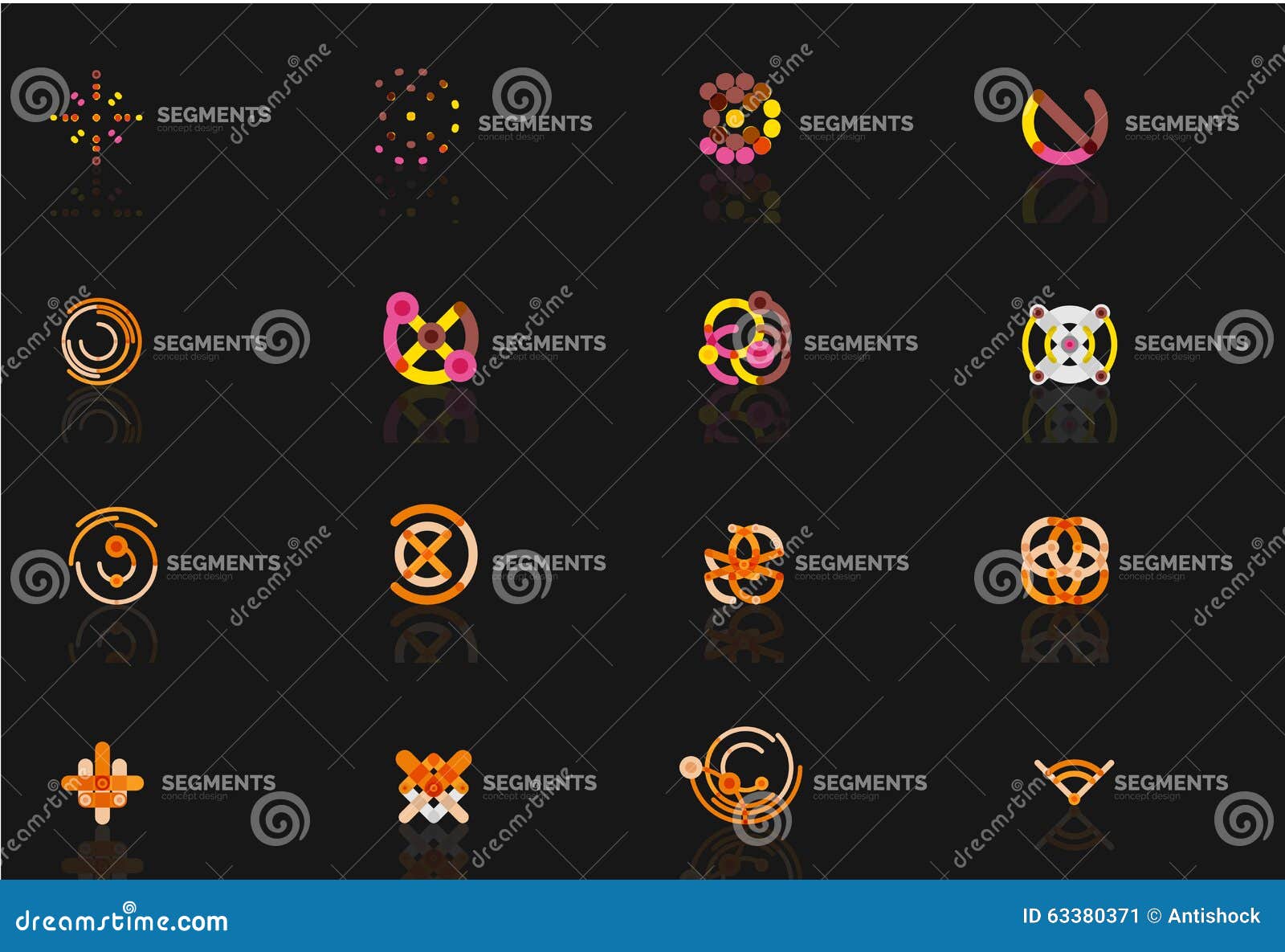 Abstract Line Logo Collection Stock Vector - Illustration of fast ...