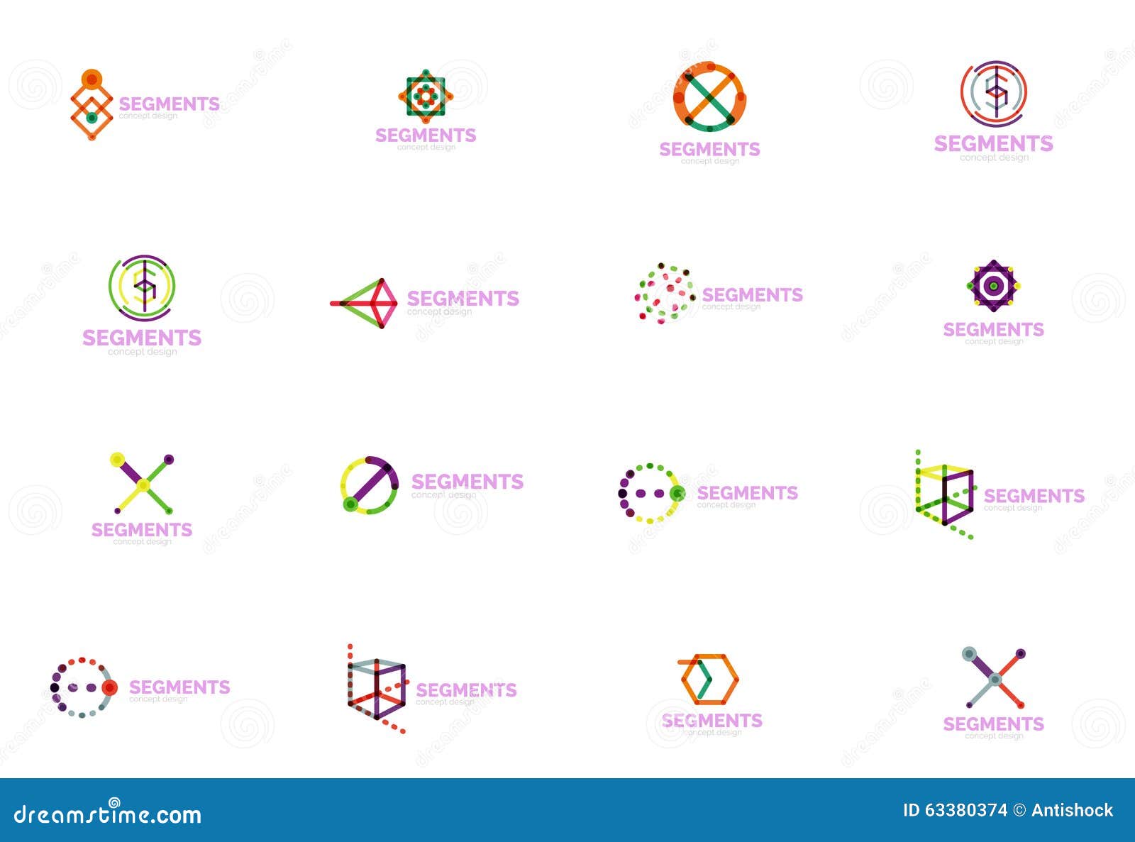 Abstract Line Logo Collection Stock Vector - Illustration of identity ...