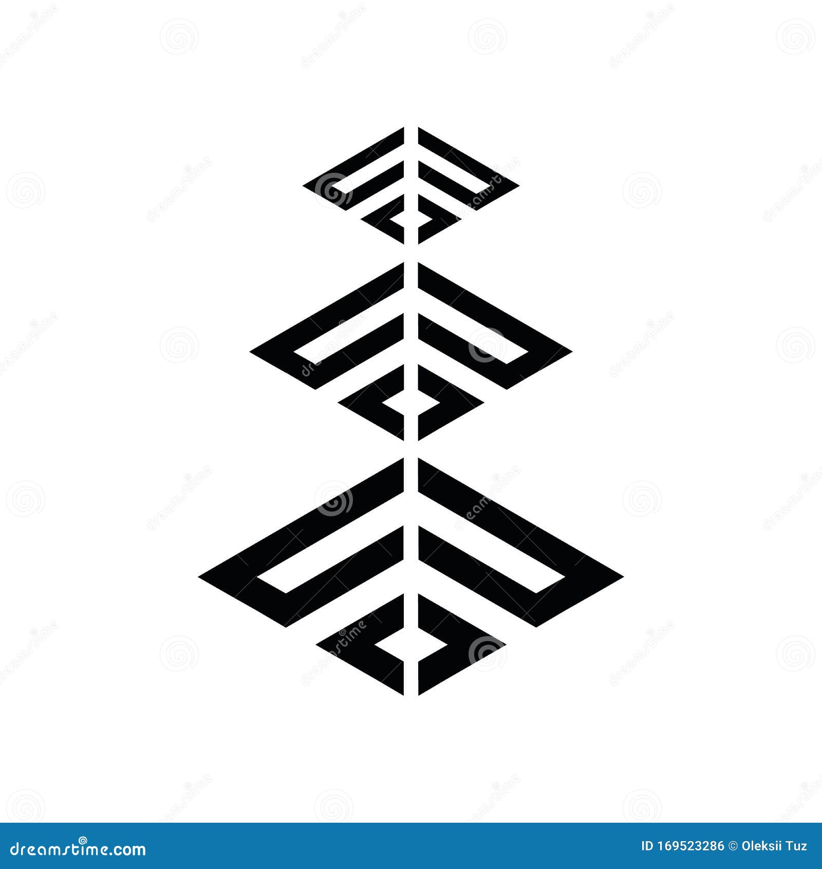 Abstract Line Logo with Triangle Design Vector Template Stock Vector ...