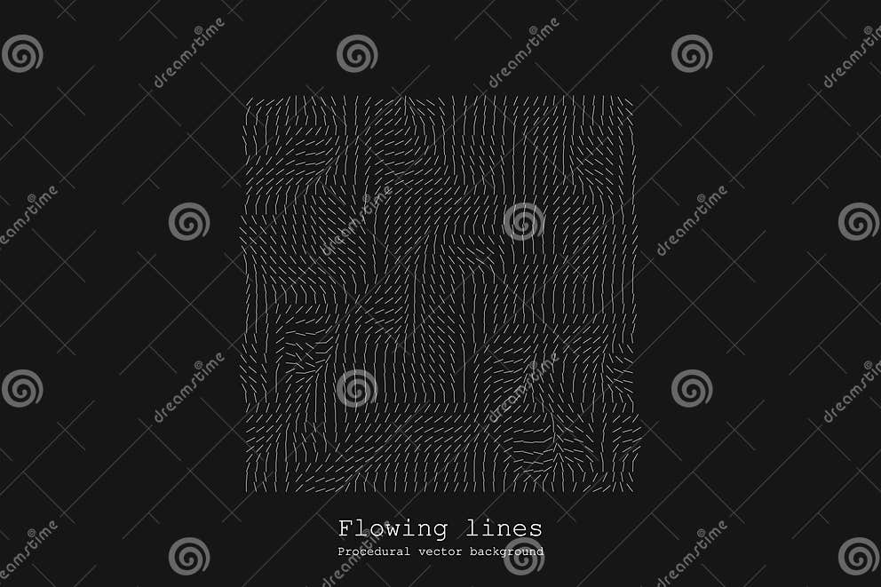 Abstract Line Matrix Pattern. Noise Flow Dynamic. Stock Vector ...