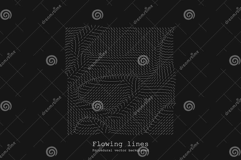 Abstract Line Matrix Pattern. Noise Flow Dynamic. Stock Illustration ...