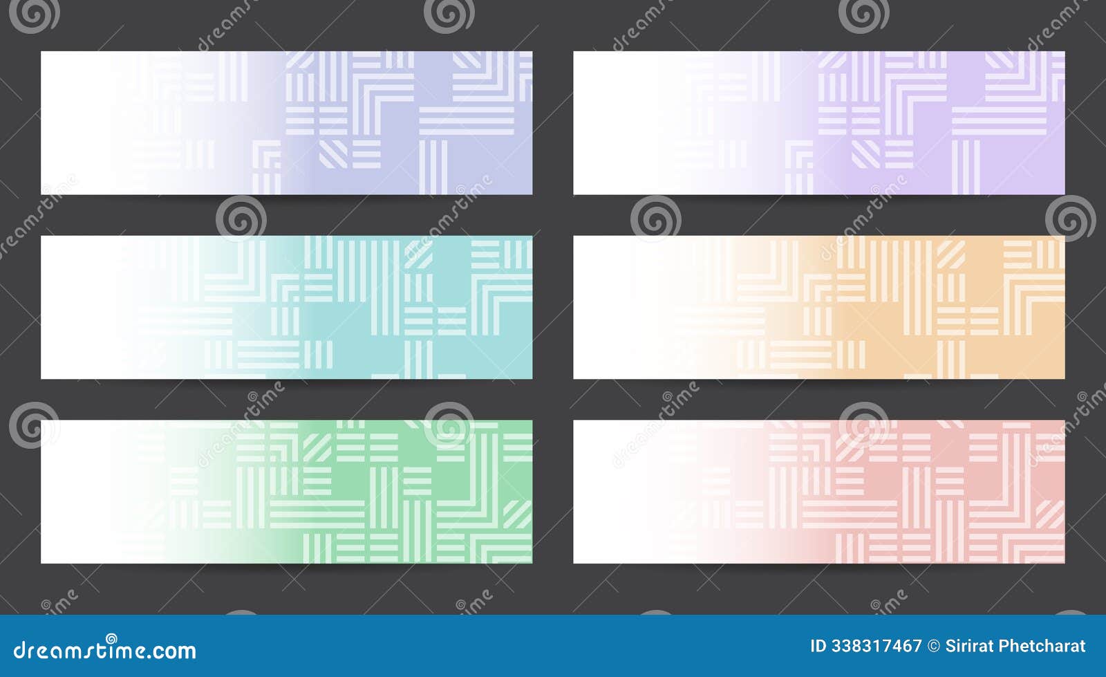 Abstract Line Modern Colors Set Design Elements Headers Stock Vector ...