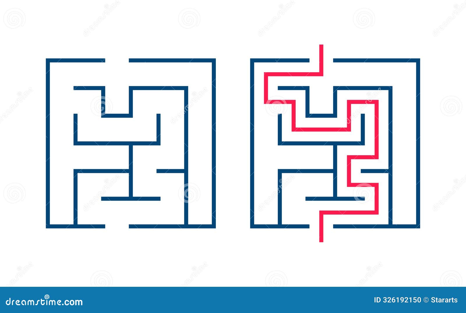 Abstract Line Pattern Maze Banner Find Your Way Out of Confusion Stock ...