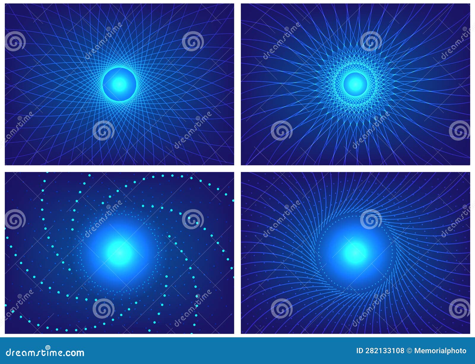 Abstract Line Radial Background. Network Technology Communication ...