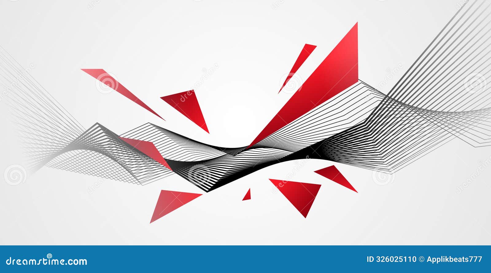 Abstract Line Red Black Background Concept Vector Graphic Design Stock ...