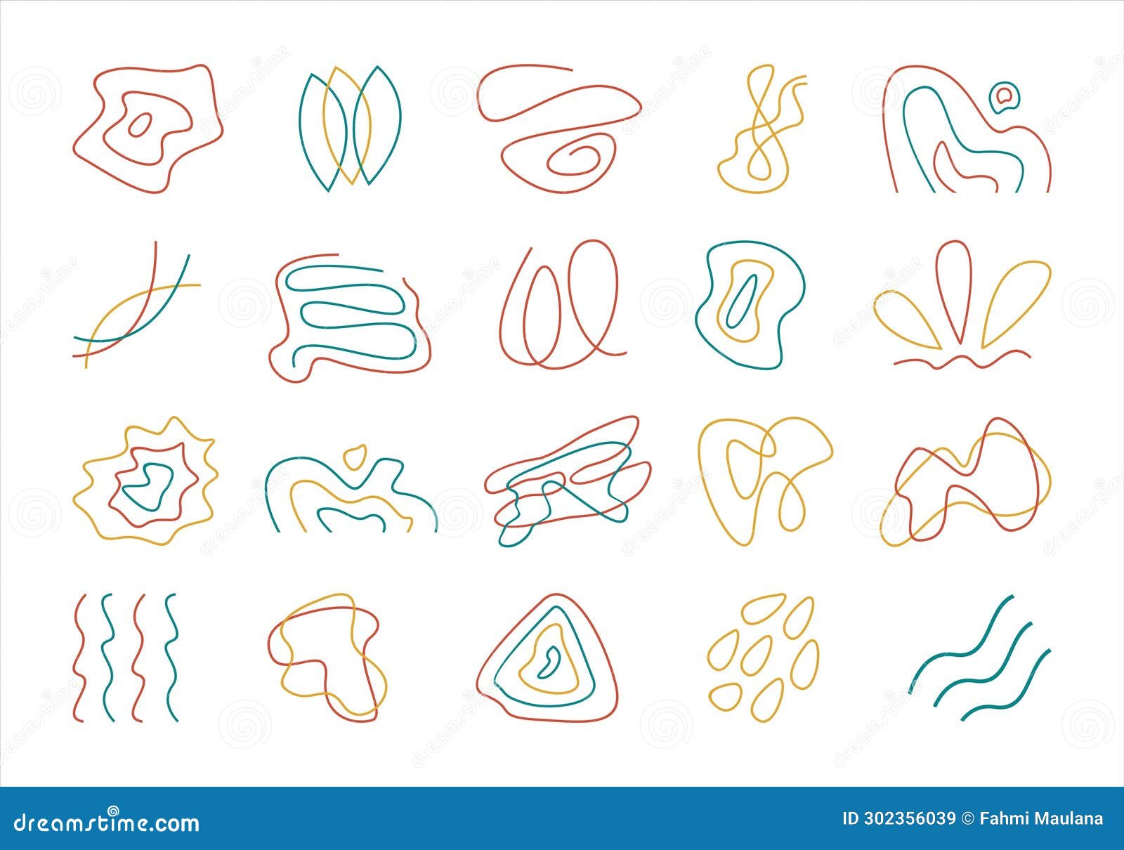 Abstract Line Shape Quirky Element Stock Vector - Illustration of ...