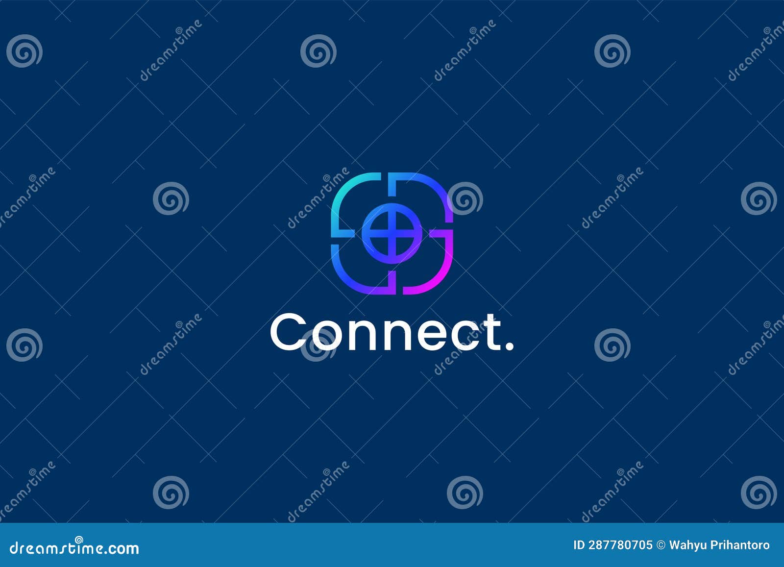Abstract Line Symbol Connect Business Data Network Stock Vector ...
