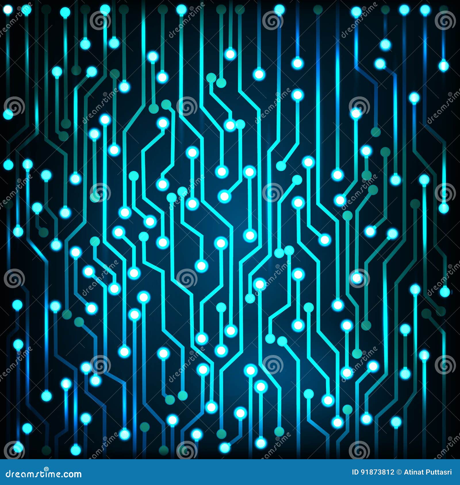 Abstract Line Technology Blue Background. Stock Vector - Illustration ...