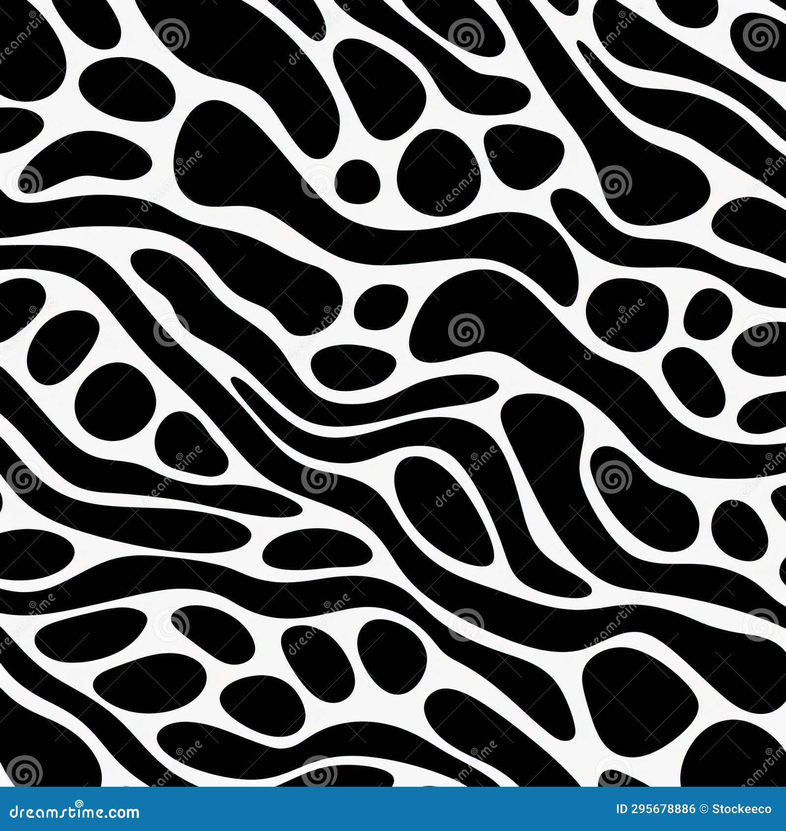 Black and White Leopard Print Seamless Vector Pattern Stock ...