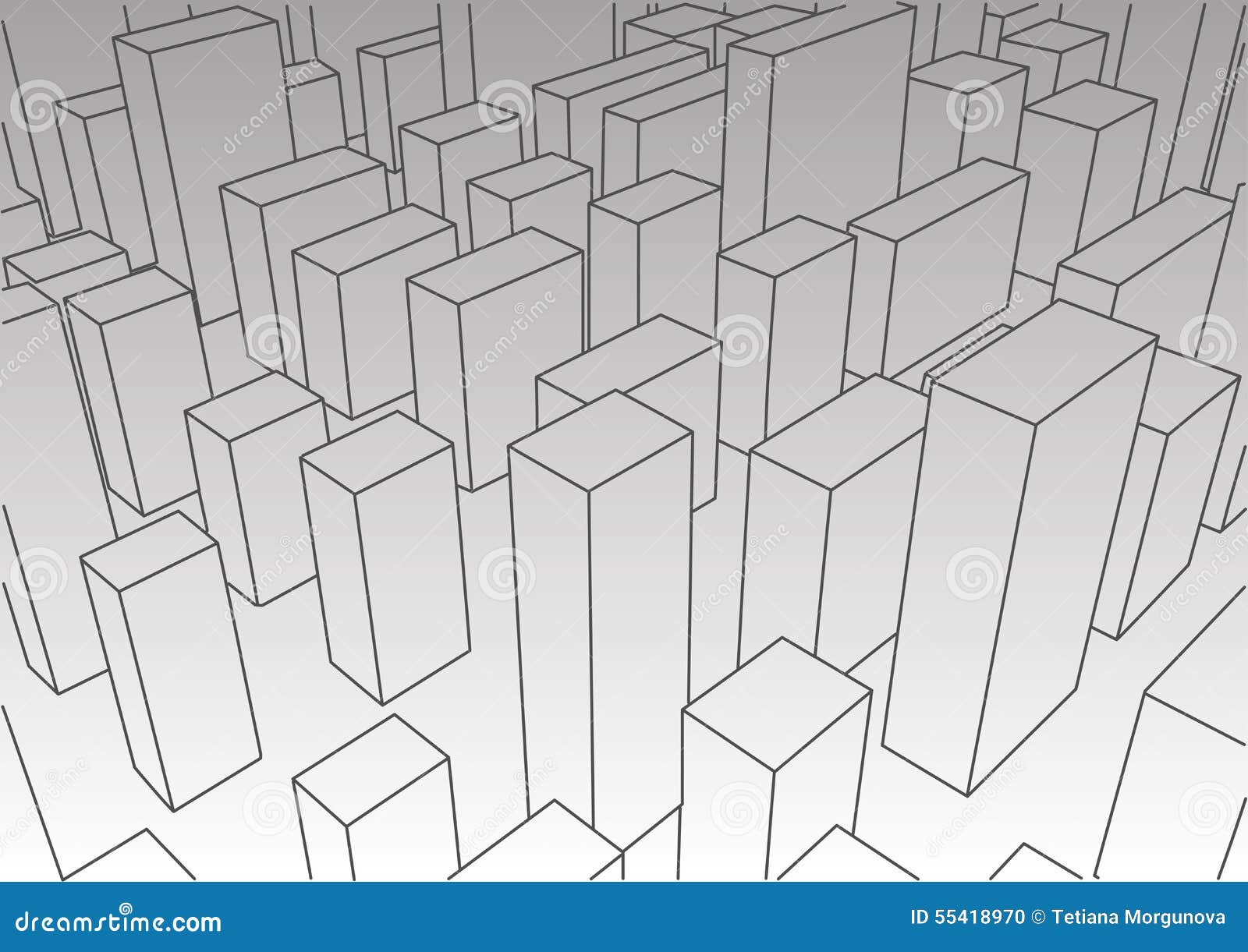 Abstract Linear City Landscape Stock Vector - Illustration of business ...