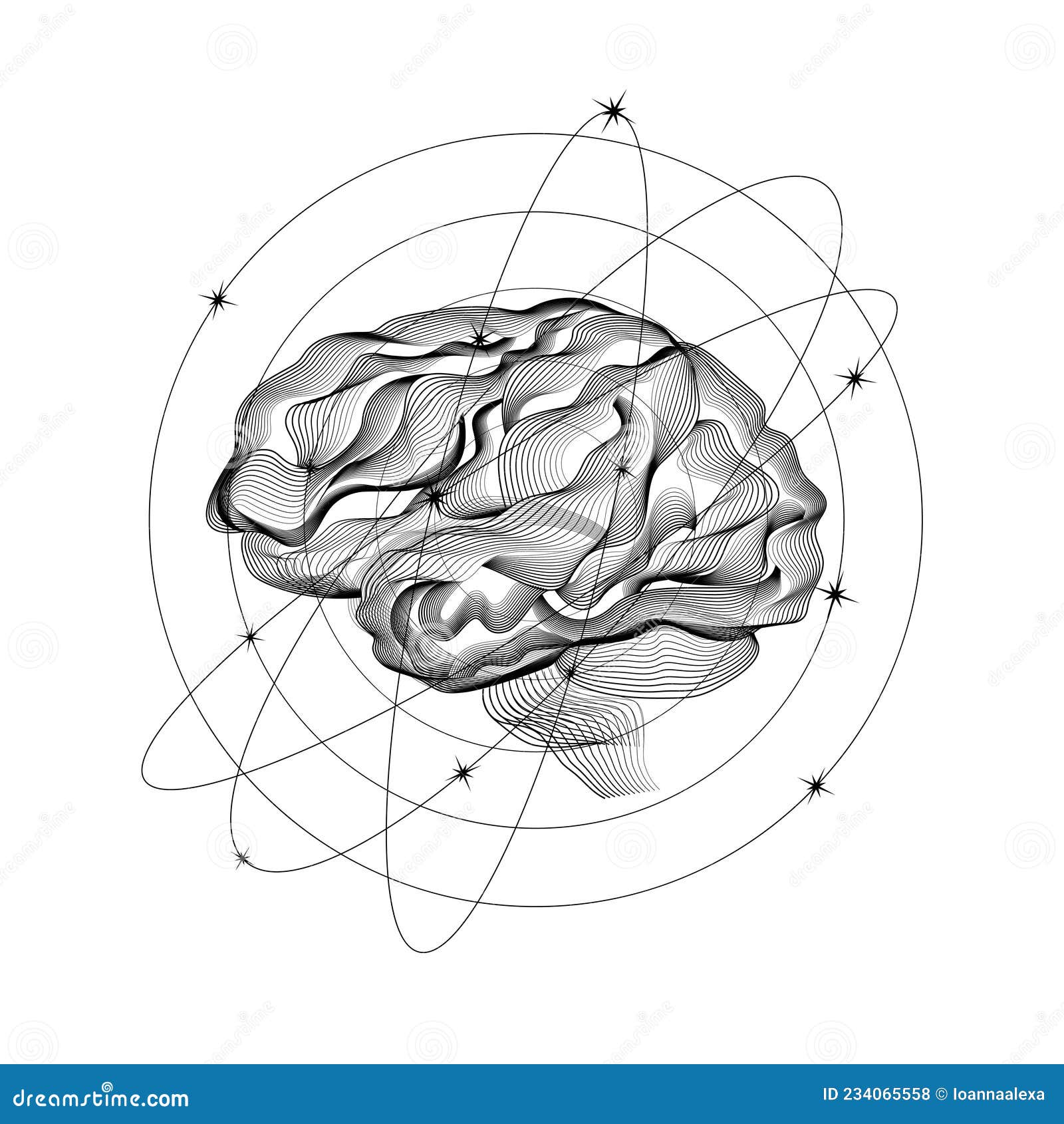 Abstract Brain Drawing