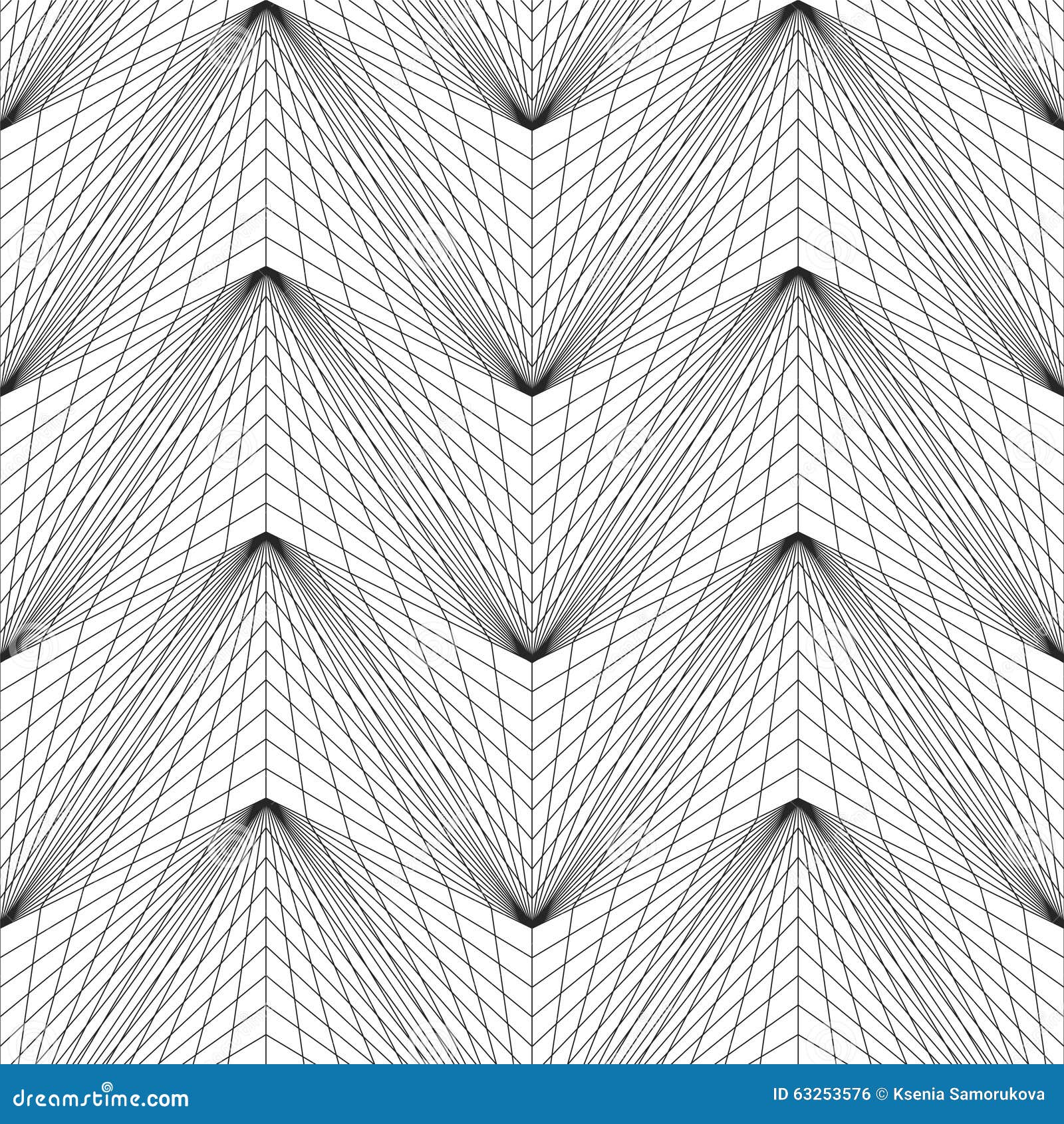 Abstract Linear Geometric Seamless Pattern Stock Vector Illustration