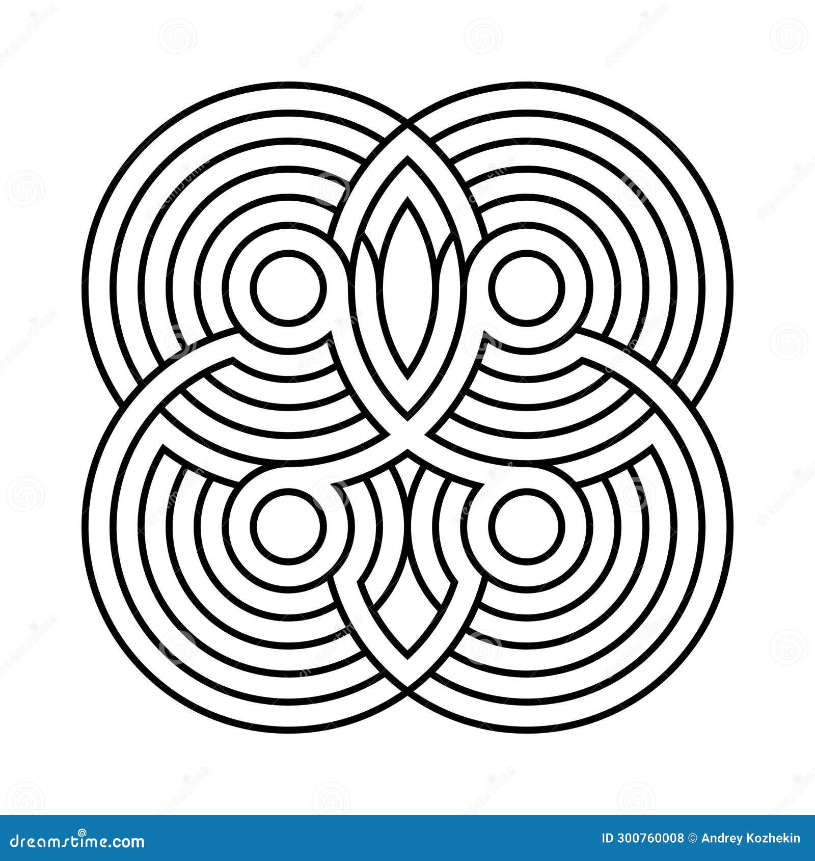 Abstract Linear Geometric Vector Shape. Symmetrical Logo Stock ...