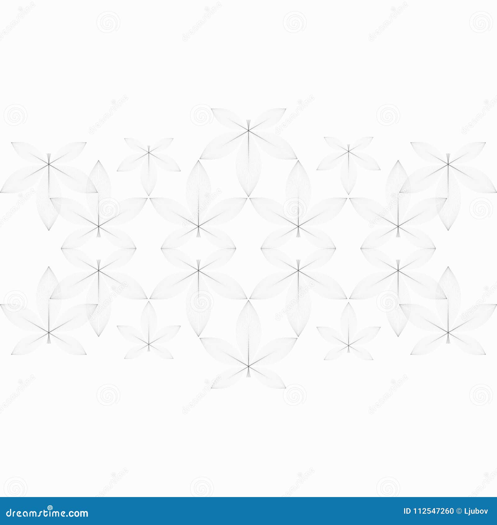 Abstract Linear Leaves. Vector Illustration Stock Illustration ...