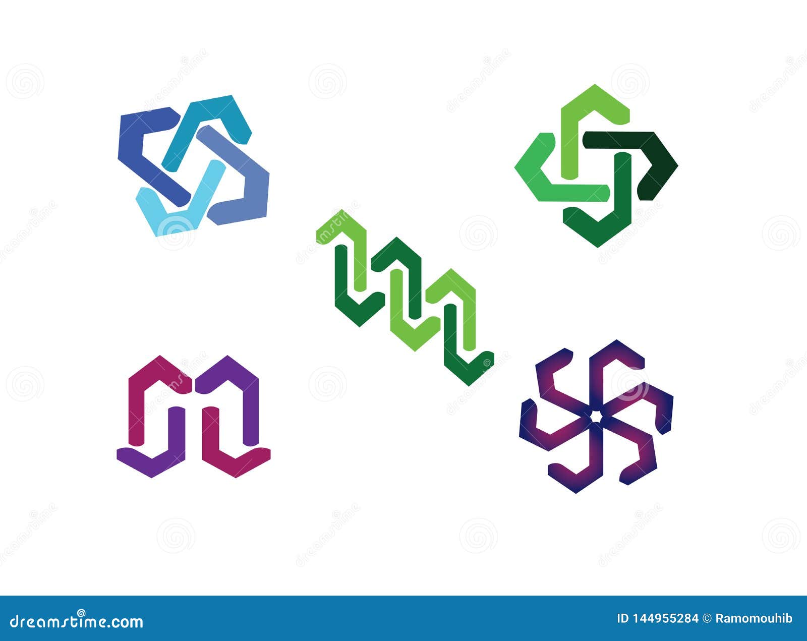 Abstract Linear Logo Template, Lines Art Effects for Design Illustrator ...