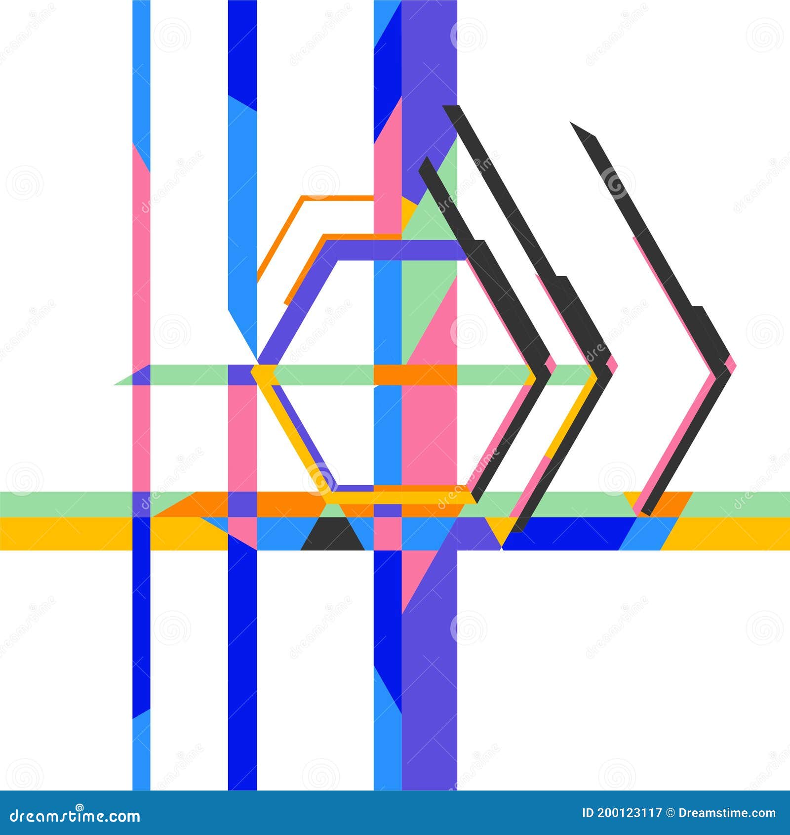 Abstract Vector Linear Shaped Pattern Stock Vector - Illustration of ...