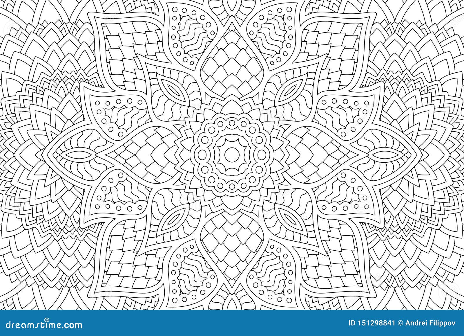 Abstract Linear Pattern for Coloring Book Page Stock Vector ...