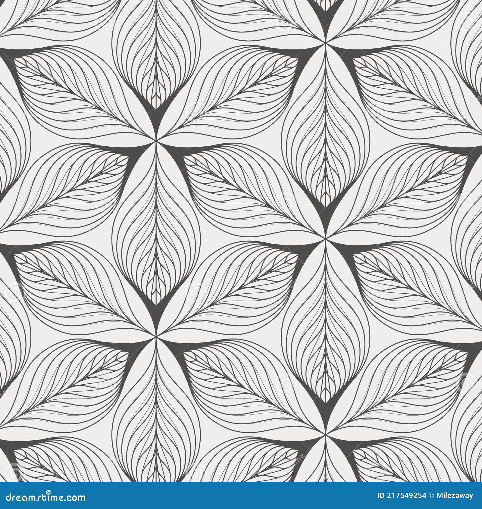 Abstract Linear Petal Flower. Vector Pattern Stock Vector ...