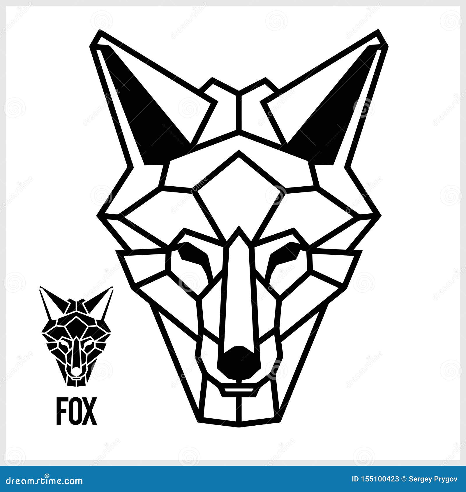Abstract Linear Polygonal Head of a Fox. Vector Stock Vector ... Abstract Linear Polygonal Head of a Fox. Vector Stock Vector ...