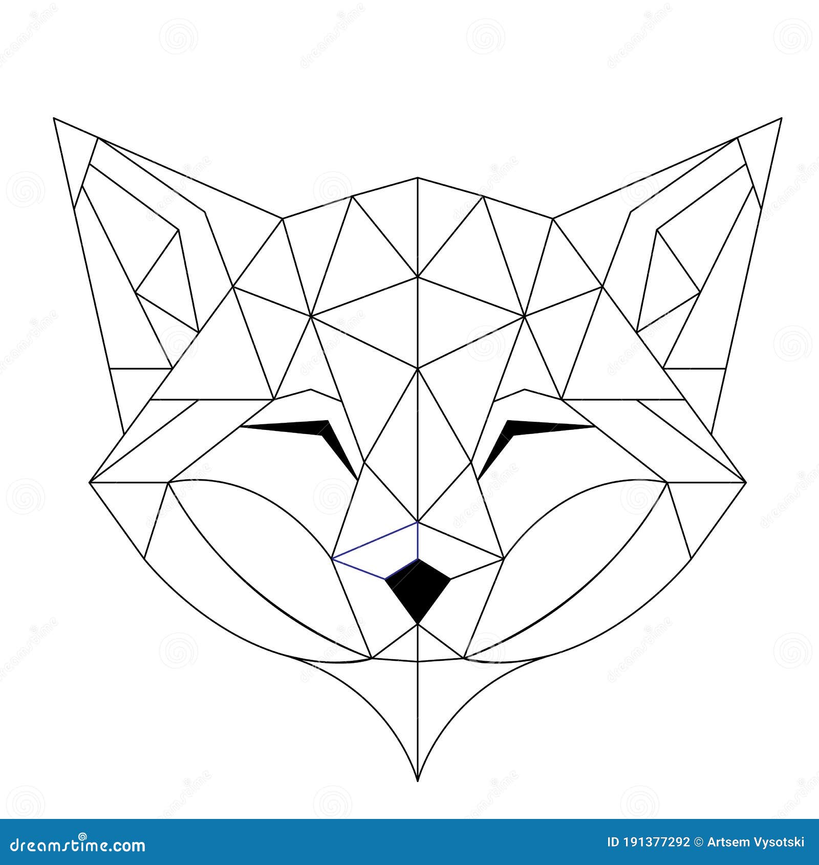 Abstract Linear Polygonal Head of a Fox. Vector. Geometric Animal ... Abstract Linear Polygonal Head of a Fox. Vector. Geometric Animal ...