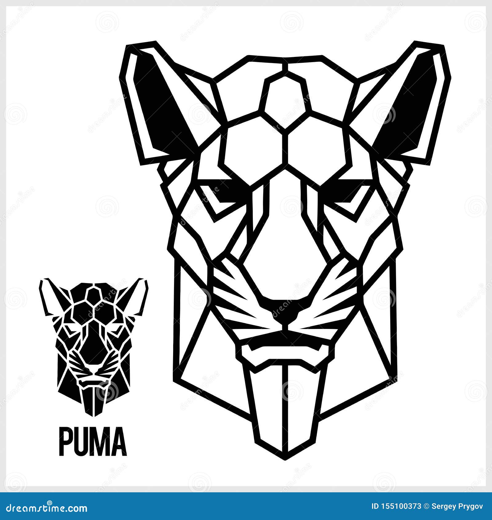 Abstract Linear Polygonal Head of a Puma. Vector Stock Vector ... Abstract Linear Polygonal Head of a Puma. Vector Stock Vector ...