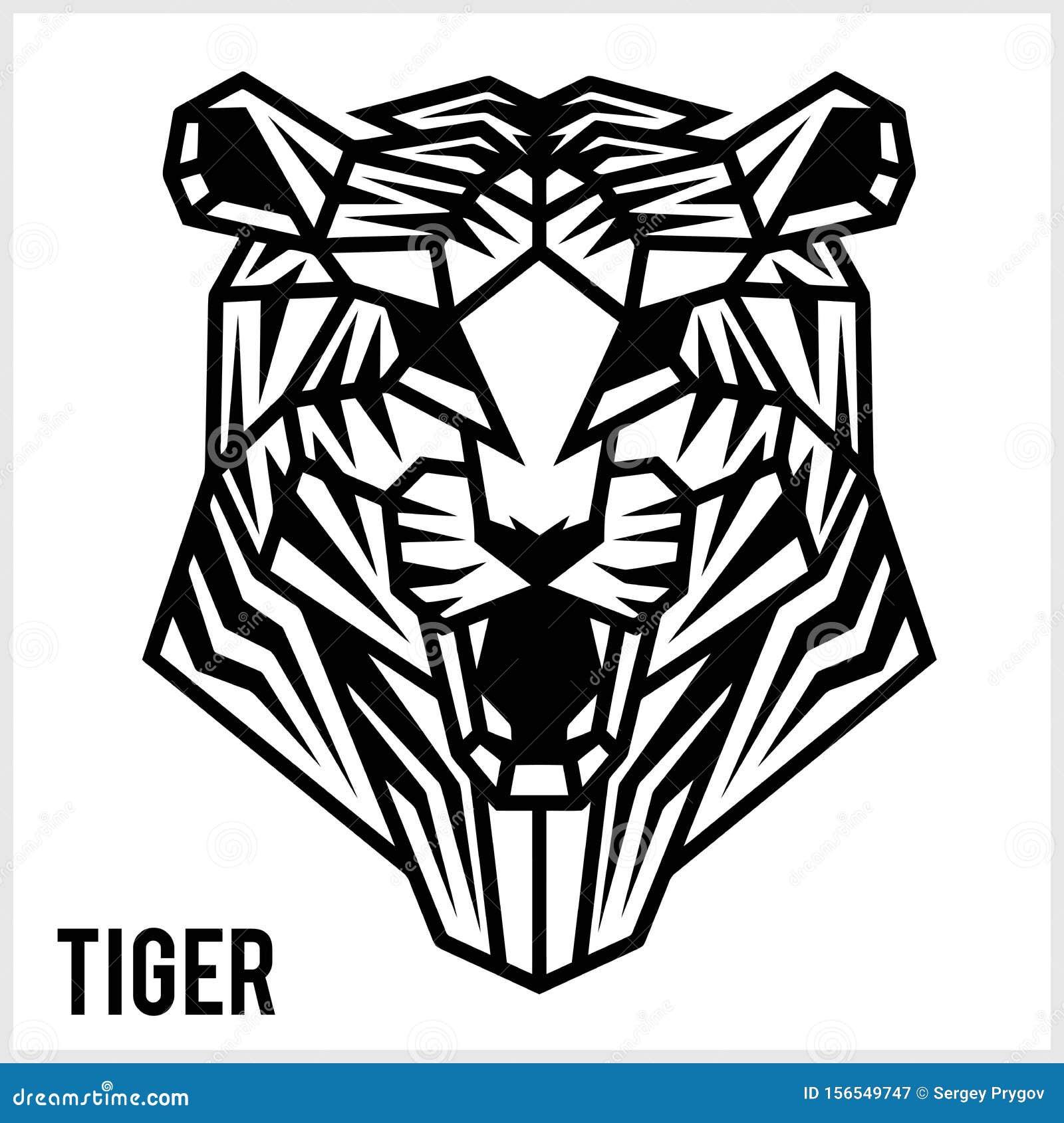 Abstract Linear Polygonal Head of a Tiger. Vector Stock Vector ... Abstract Linear Polygonal Head of a Tiger. Vector Stock Vector ...