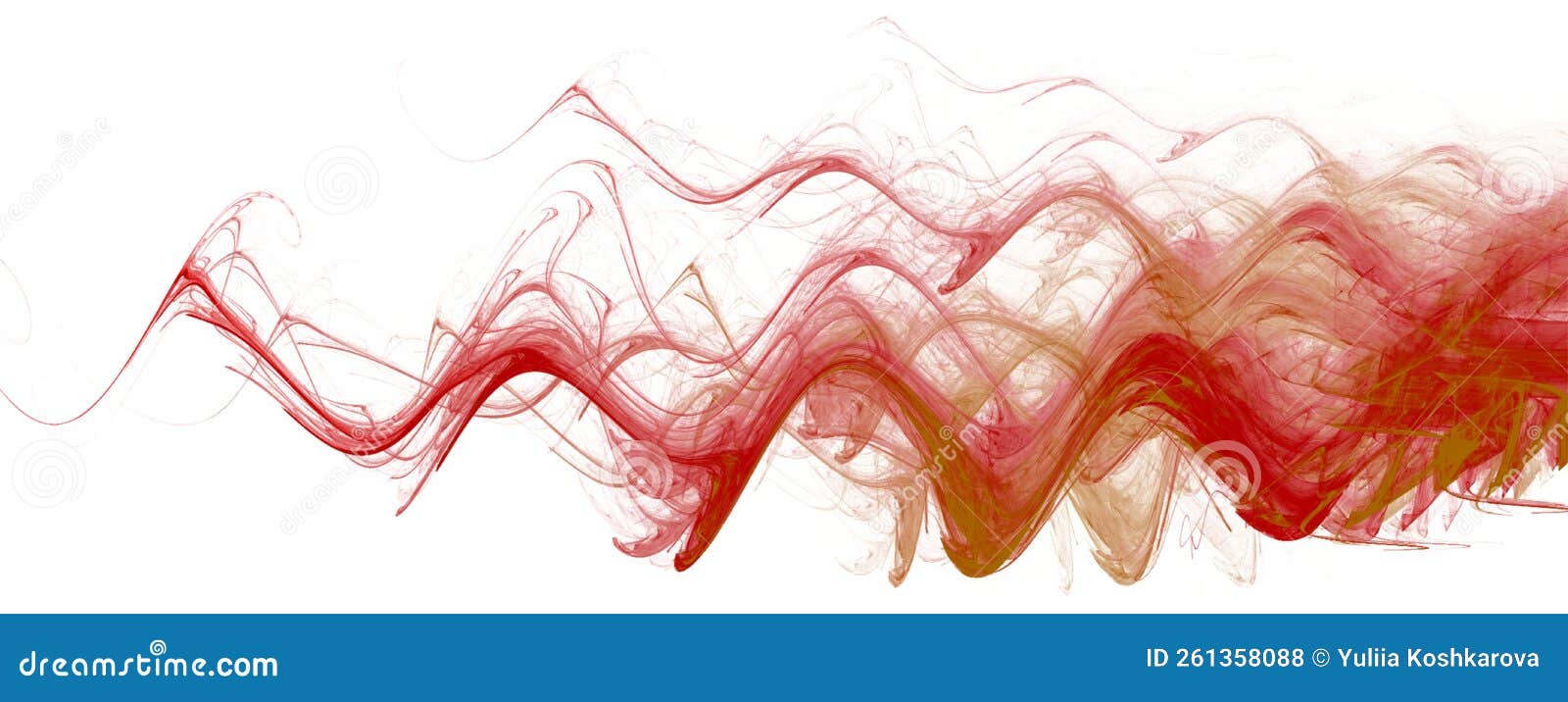 Abstract Linear Red Wavy Pattern, Wave, Isolated Element Stock Photo ...