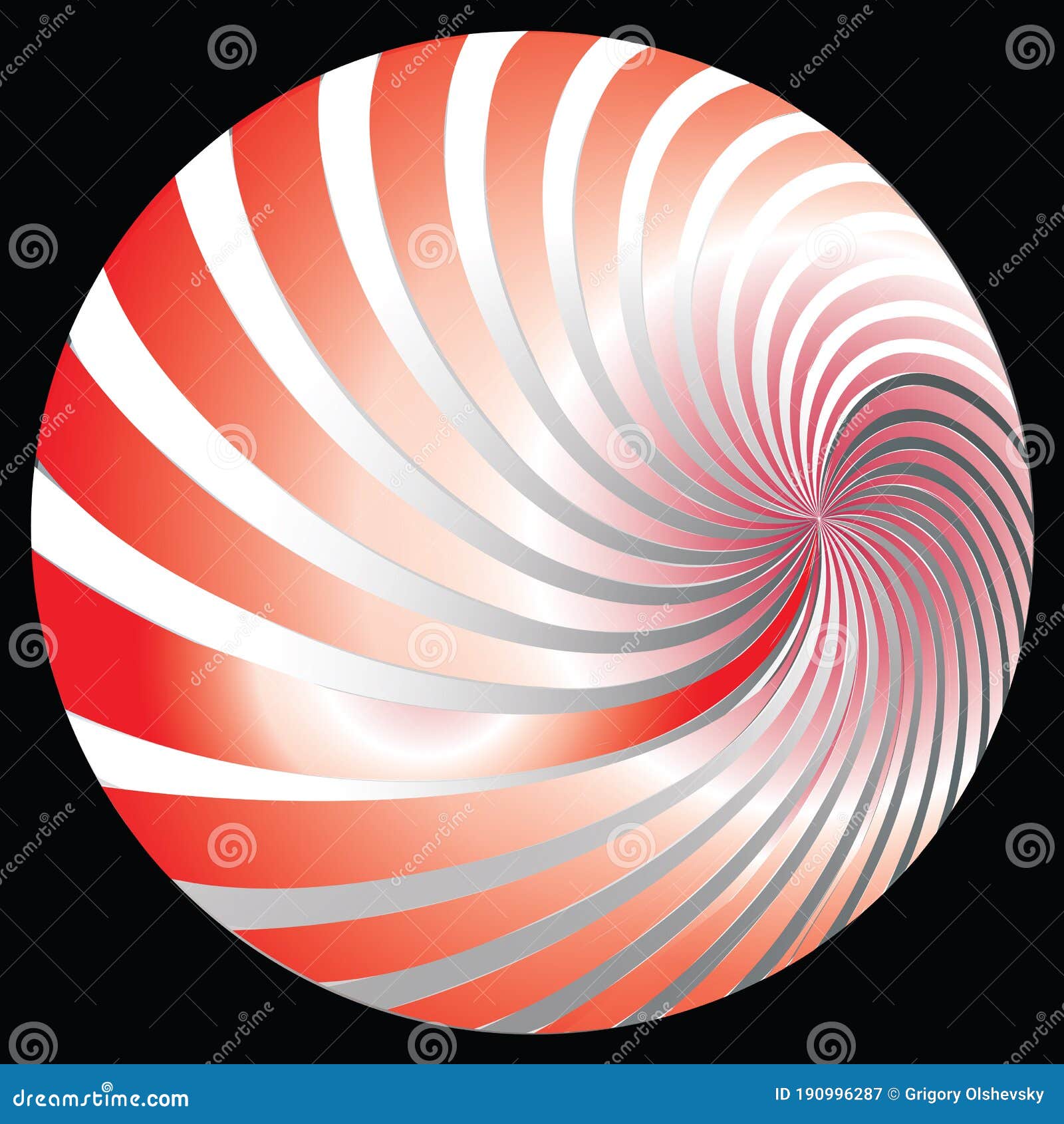 Abstract Linear Red and White Spiral Background Stock Vector ...