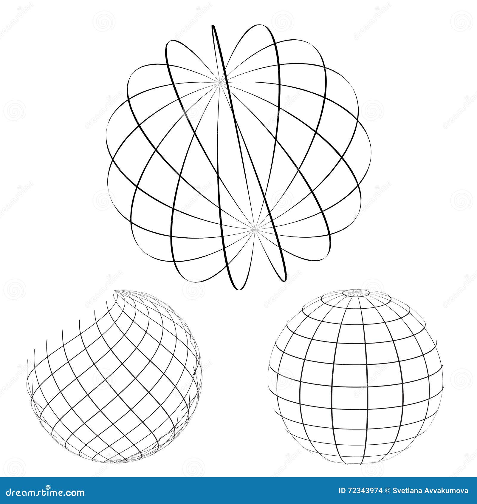 Abstract Linear Sphere. Globe Stock Vector - Illustration of graphic ...