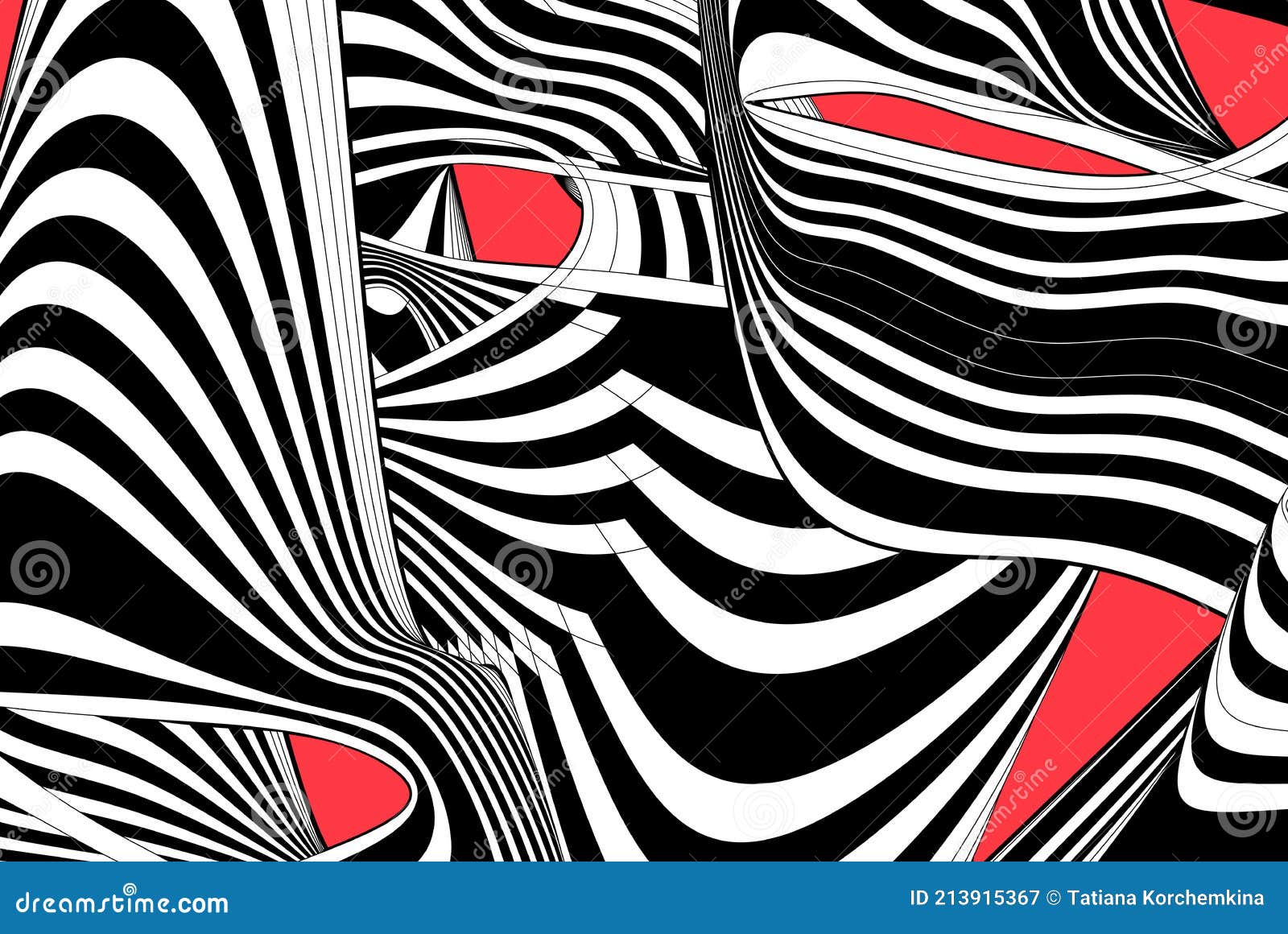 Abstract Linear Vector Background with Waves and Stripes Stock Vector ...