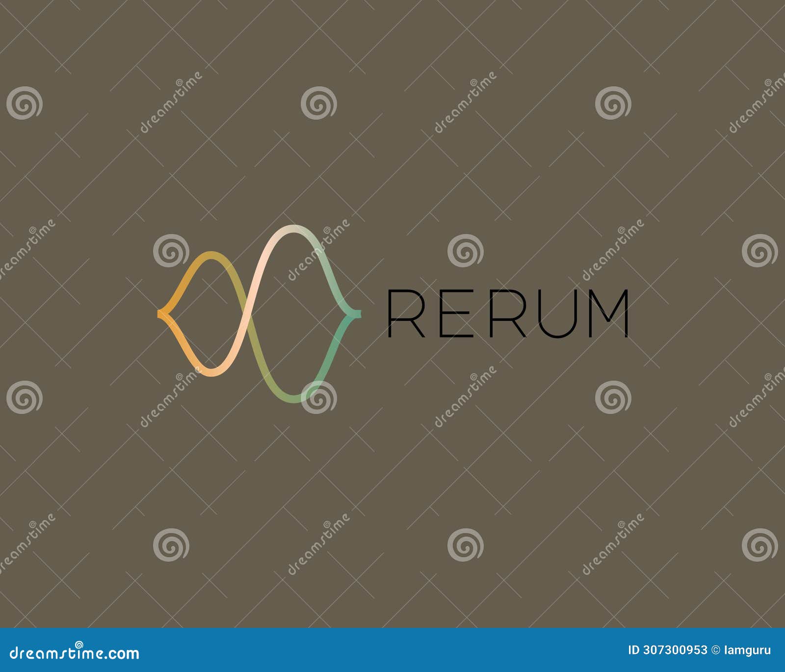 Abstract Linear Waves Gradient Logo. Creative Flow Motion Sound Stream ...