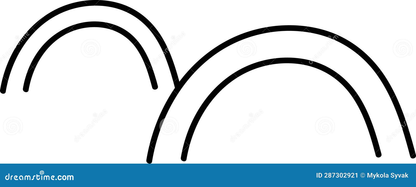 Abstract Lined Arches stock illustration. Illustration of vector ...