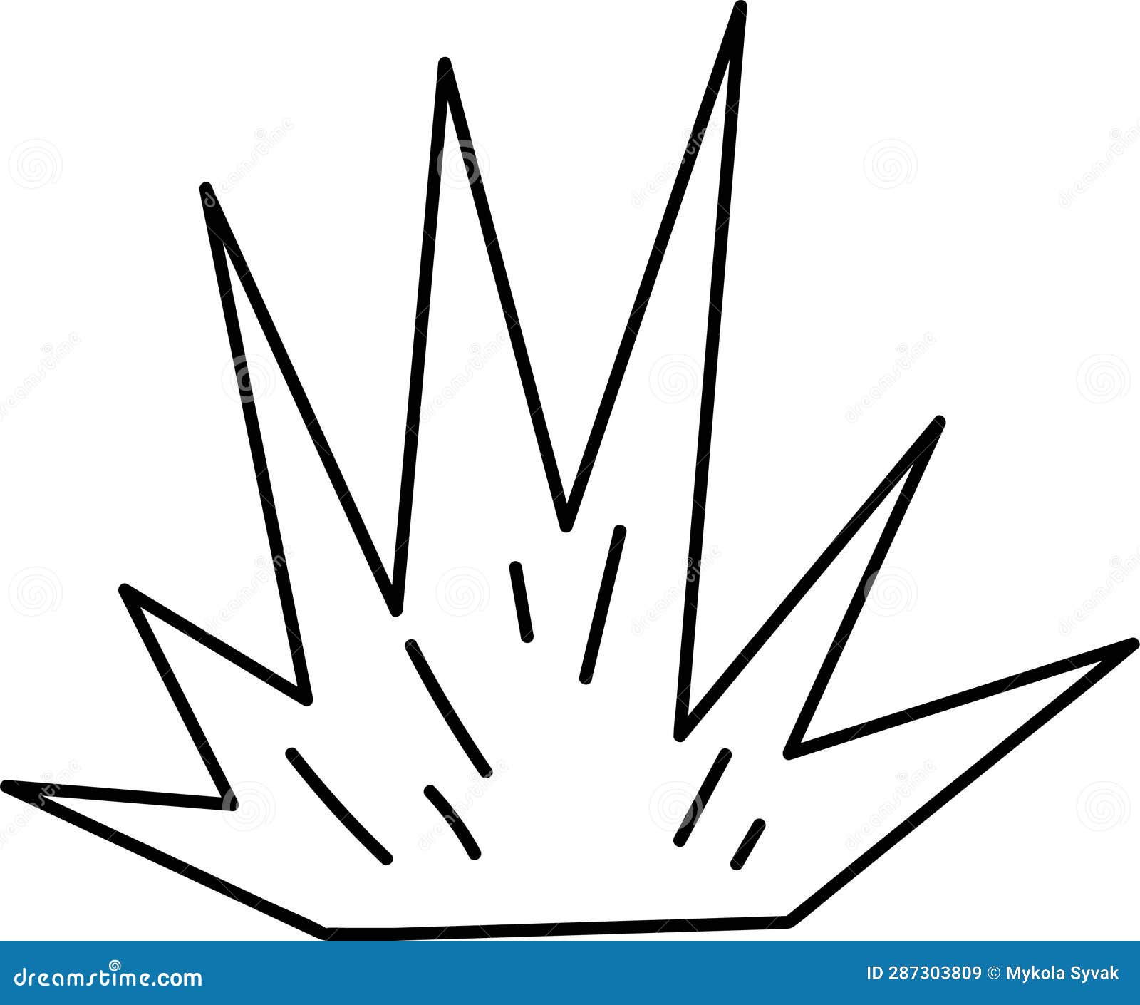 Abstract Lined Bush Plant stock illustration. Illustration of summer ...