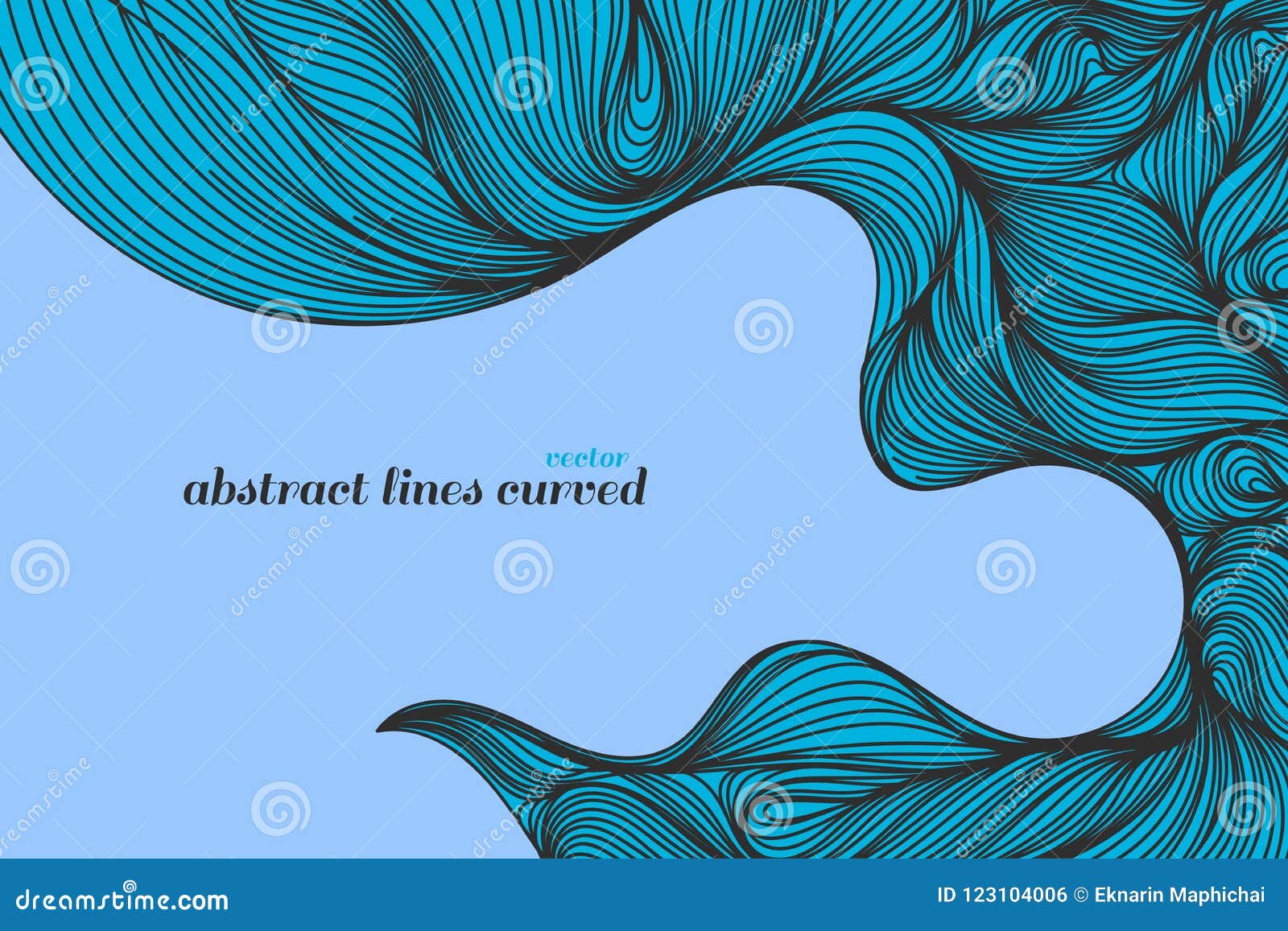 Abstract Lines Art Pattern Blue Curved Scene Stock Vector ... Abstract Lines Art Pattern Blue Curved Scene Stock Vector ...
