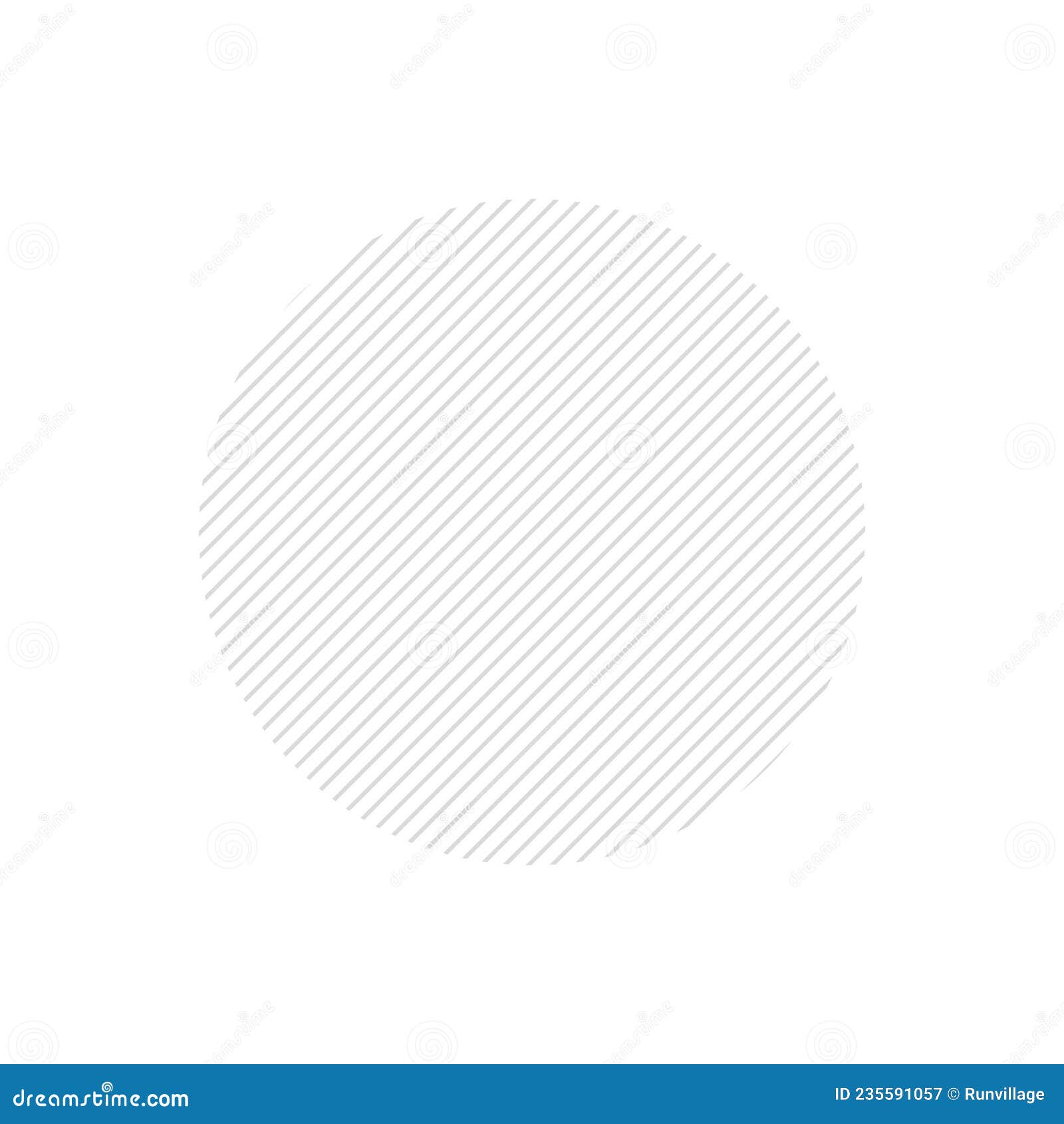 Abstract Lines Circle. Thin Lines Halftone Circle Element. Parallel ...