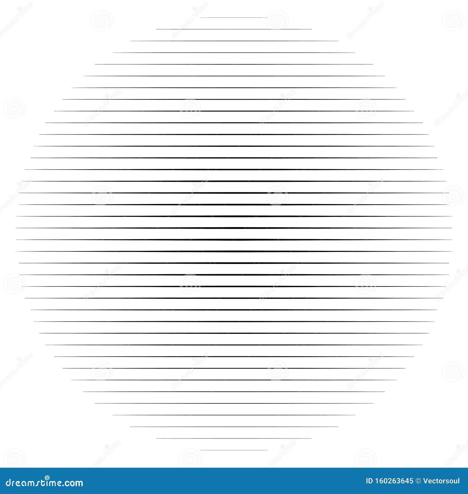 Abstract Lines Circle. Thin Lines Halftone Circle Element. Parallel ...
