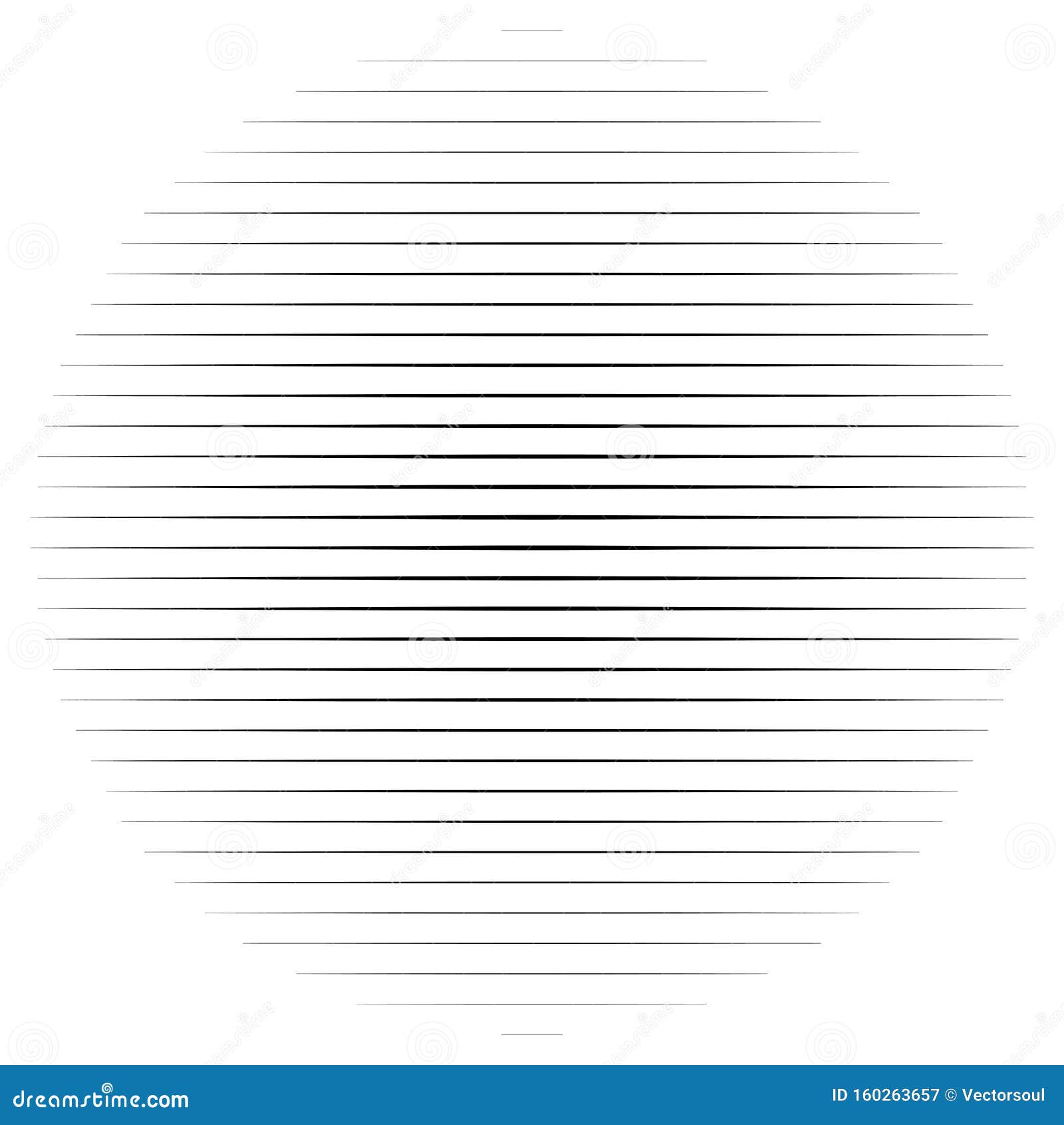Abstract Lines Circle. Thin Lines Halftone Circle Element. Parallel ...