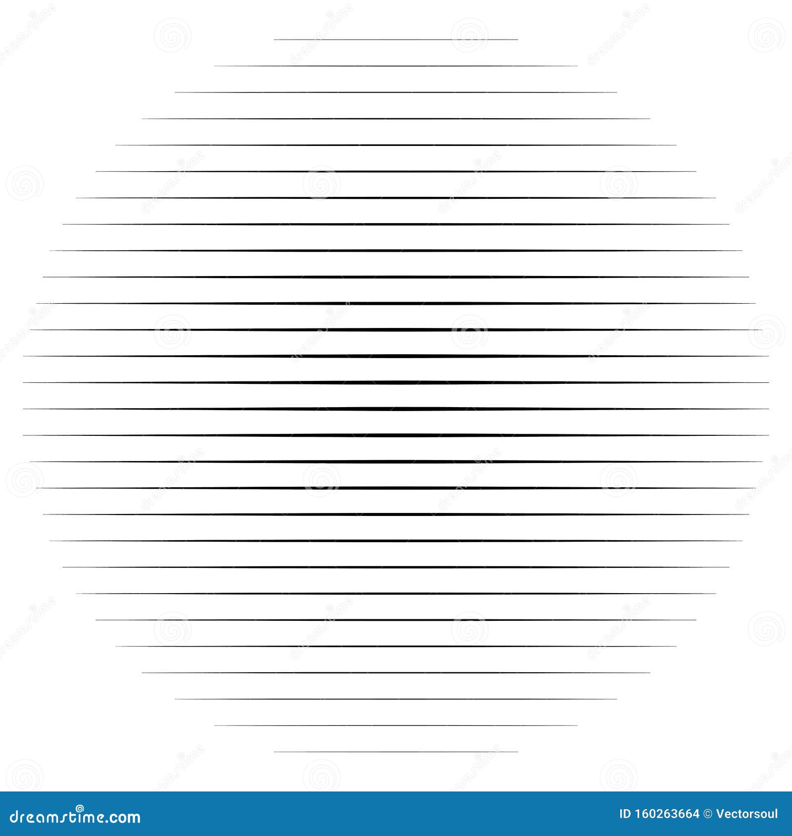 Abstract Lines Circle. Thin Lines Halftone Circle Element. Parallel ...