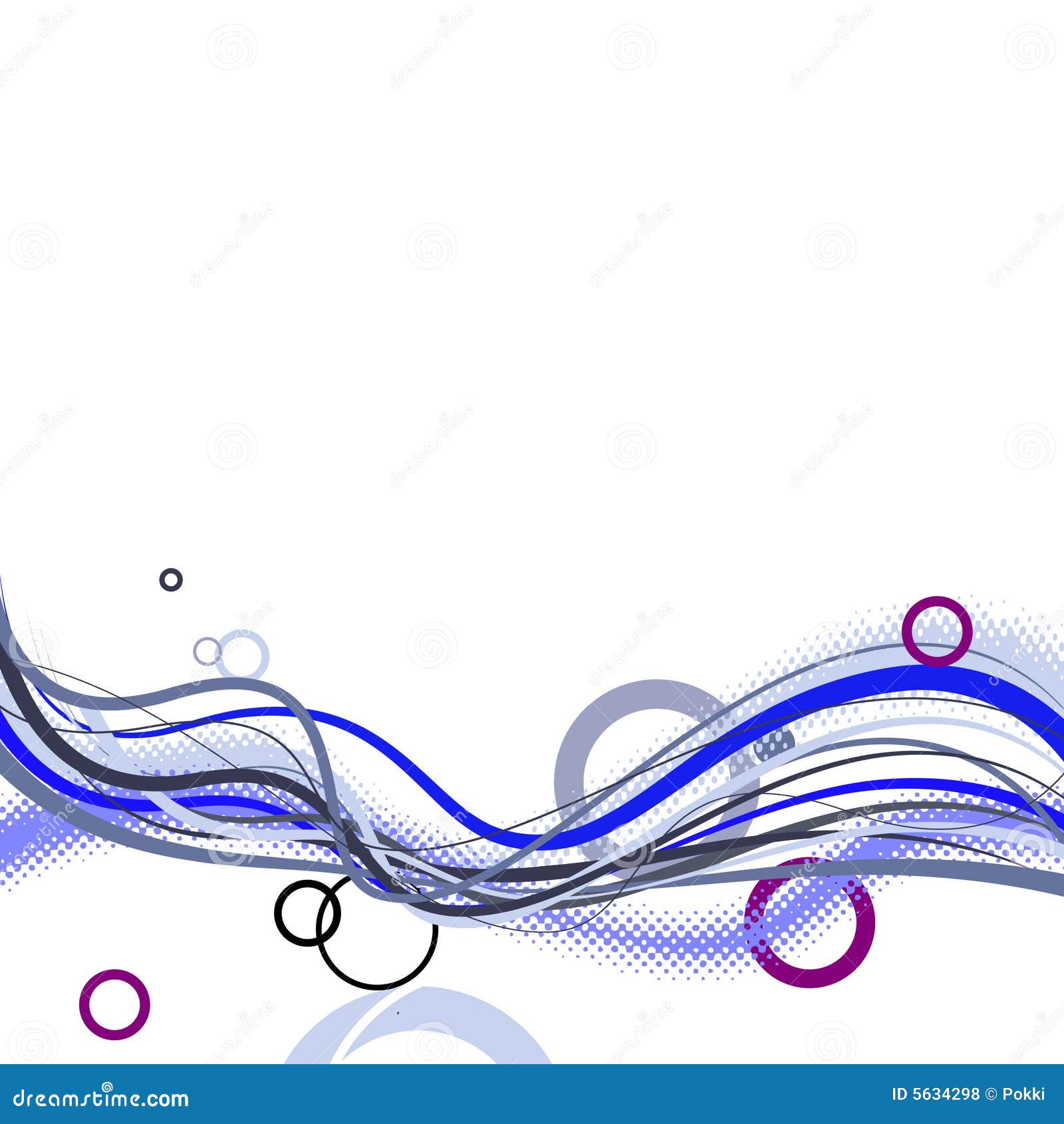 Abstract Lines with Circles. Stock Vector - Illustration of artistic ...