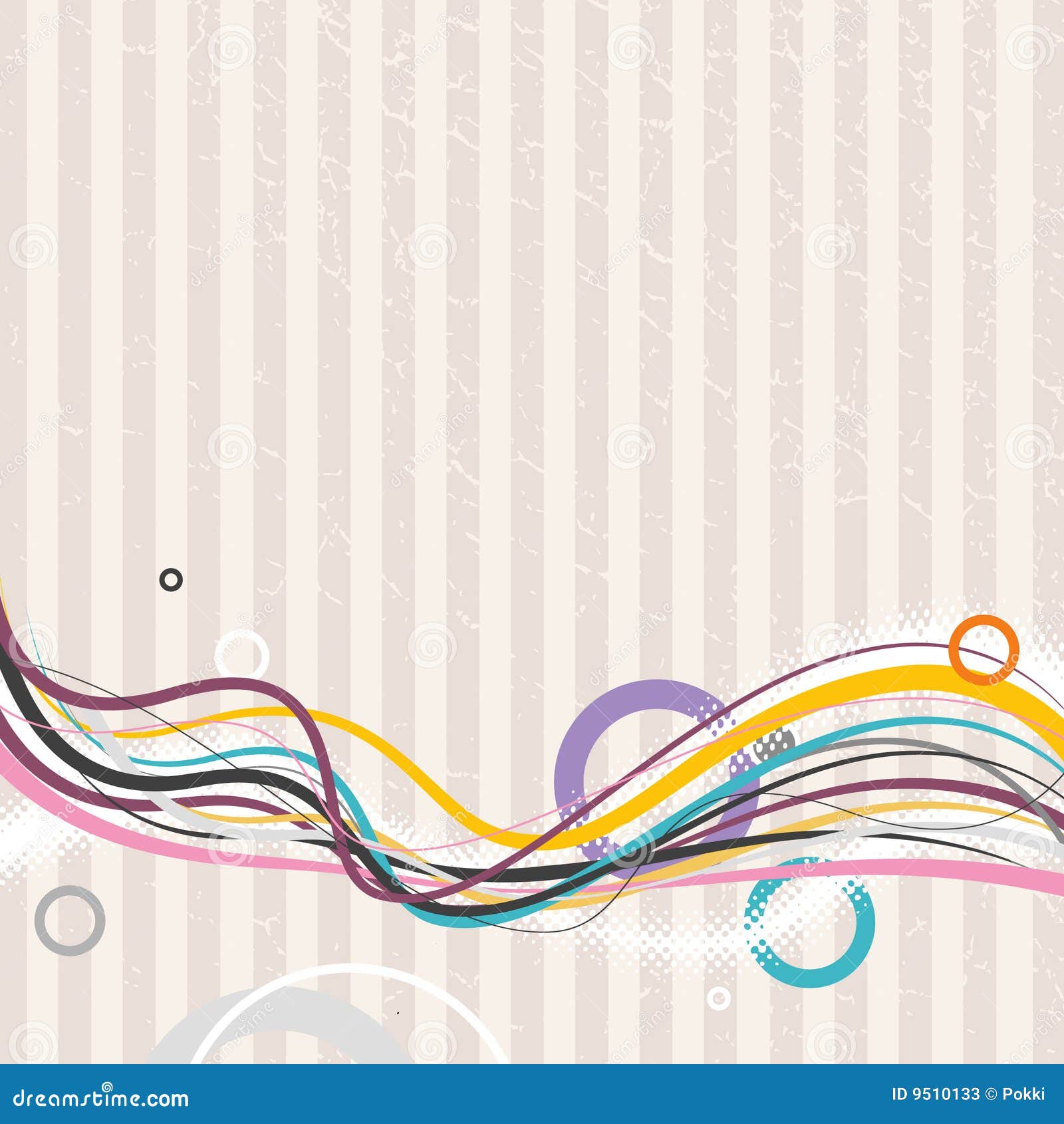 Abstract Lines with Circles. Vector Stock Vector - Illustration of ...