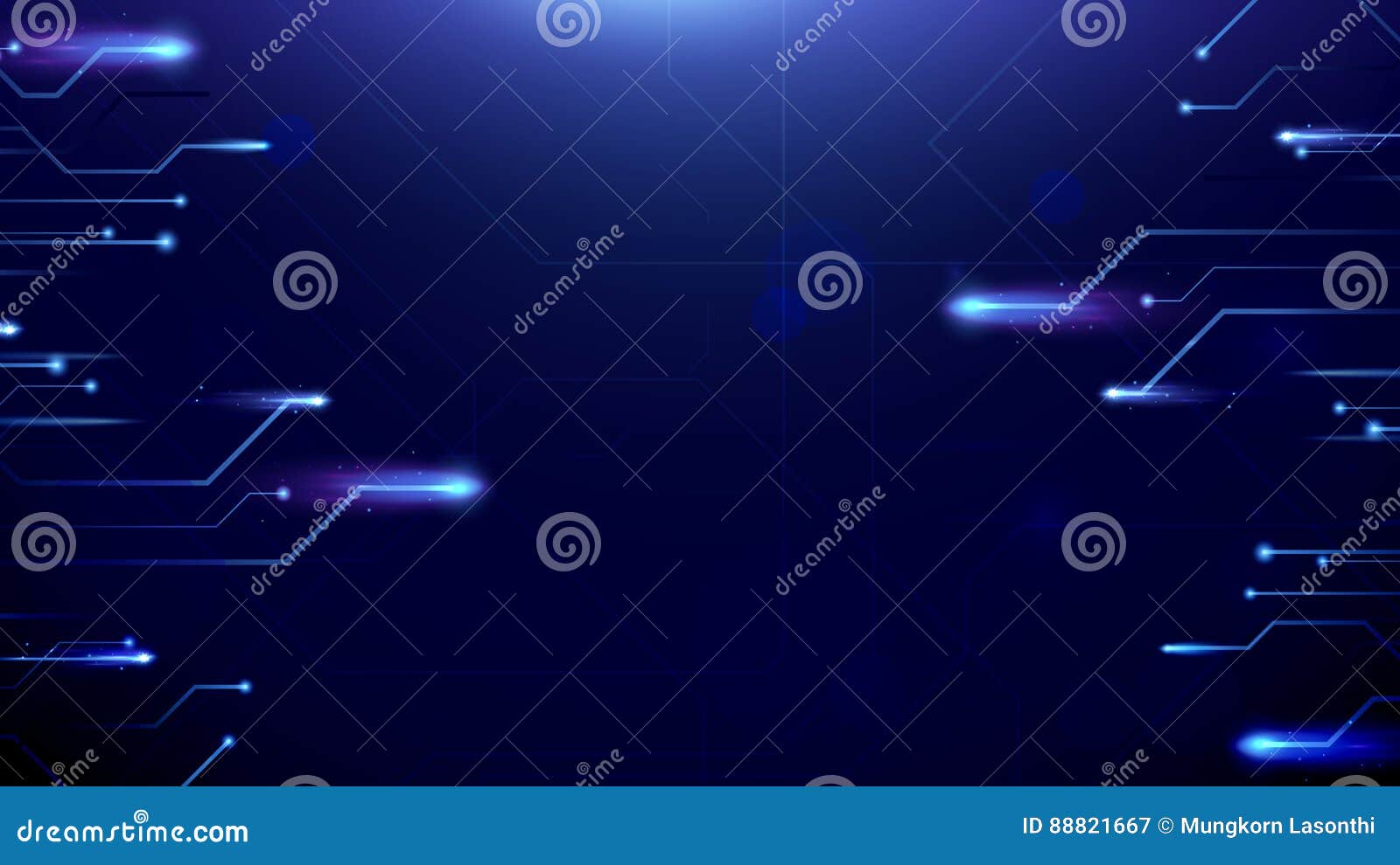 Abstract Lines Circuit Lights Background Stock Vector - Illustration of ...