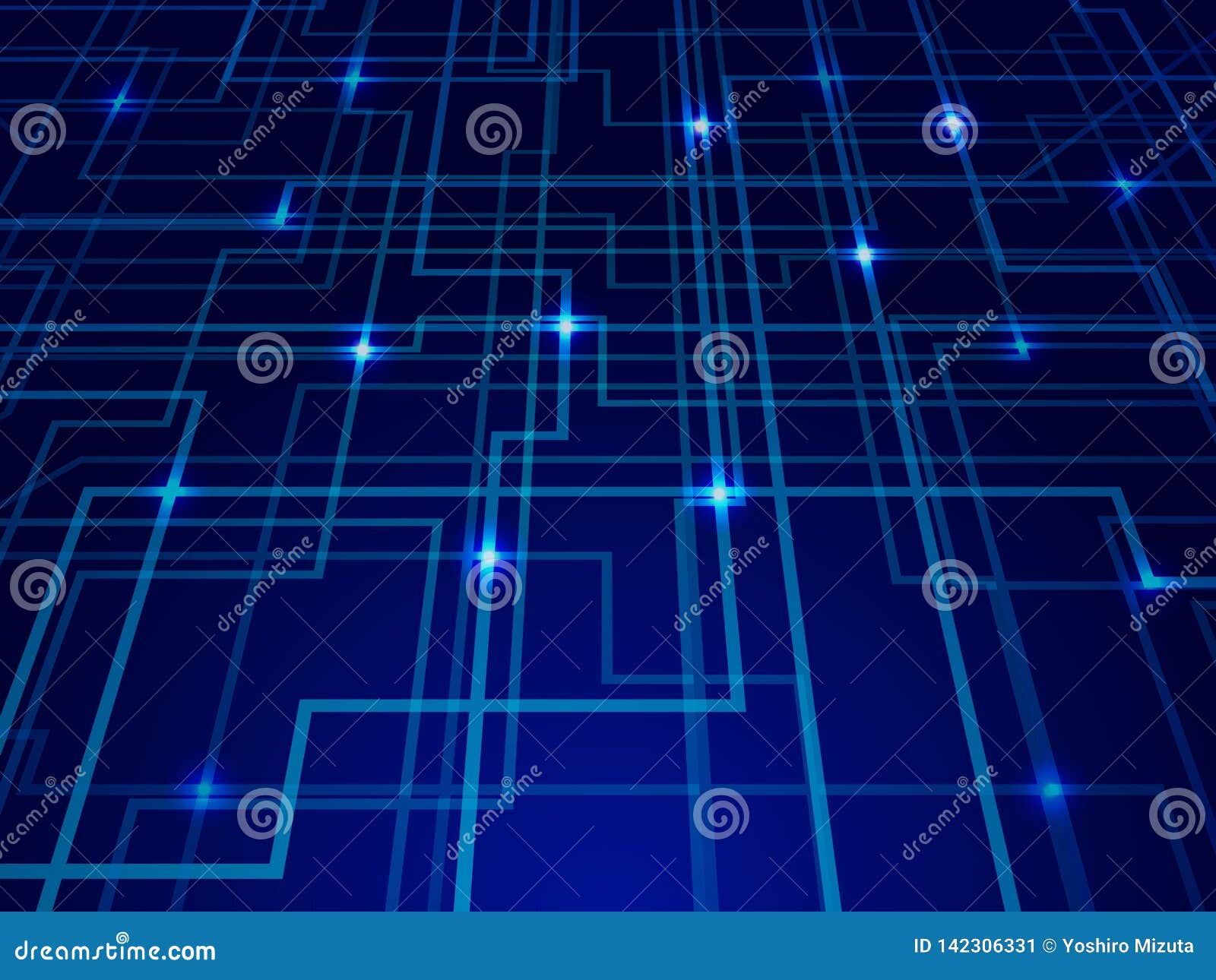 Abstract Lines Circuit Lights Technology Concept Stock Vector ...