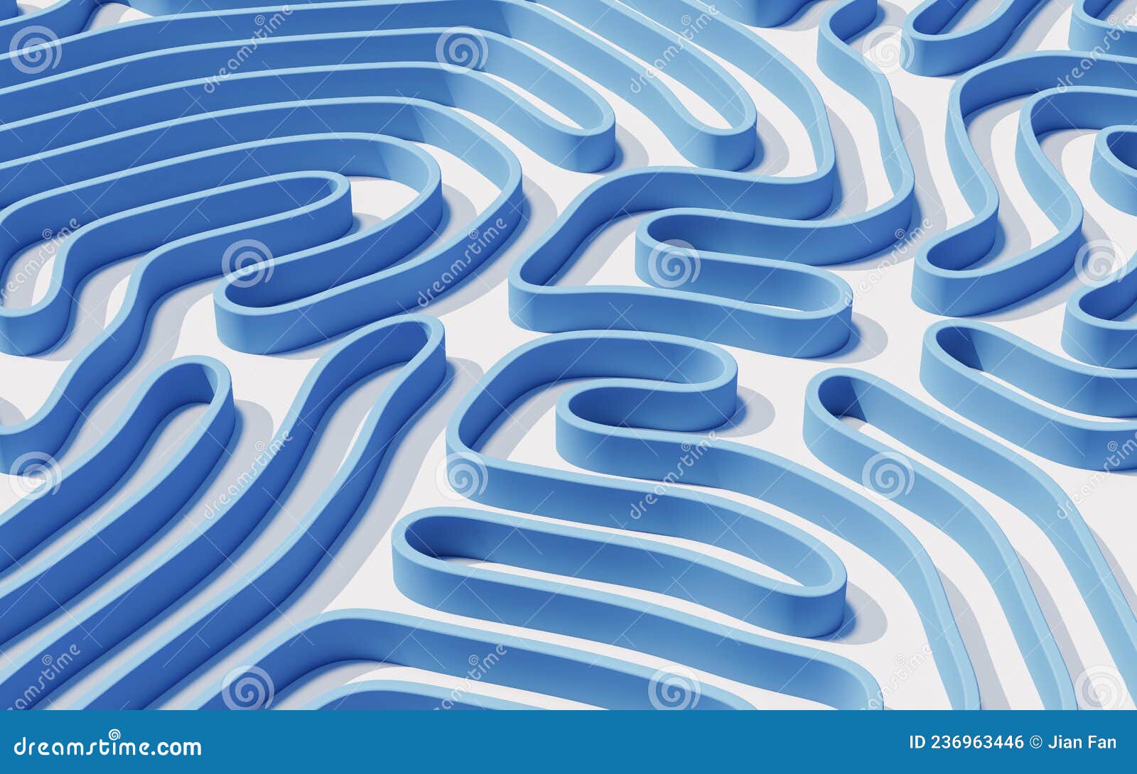 Abstract Lines and Curve Lines, 3d Rendering Stock Illustration ...