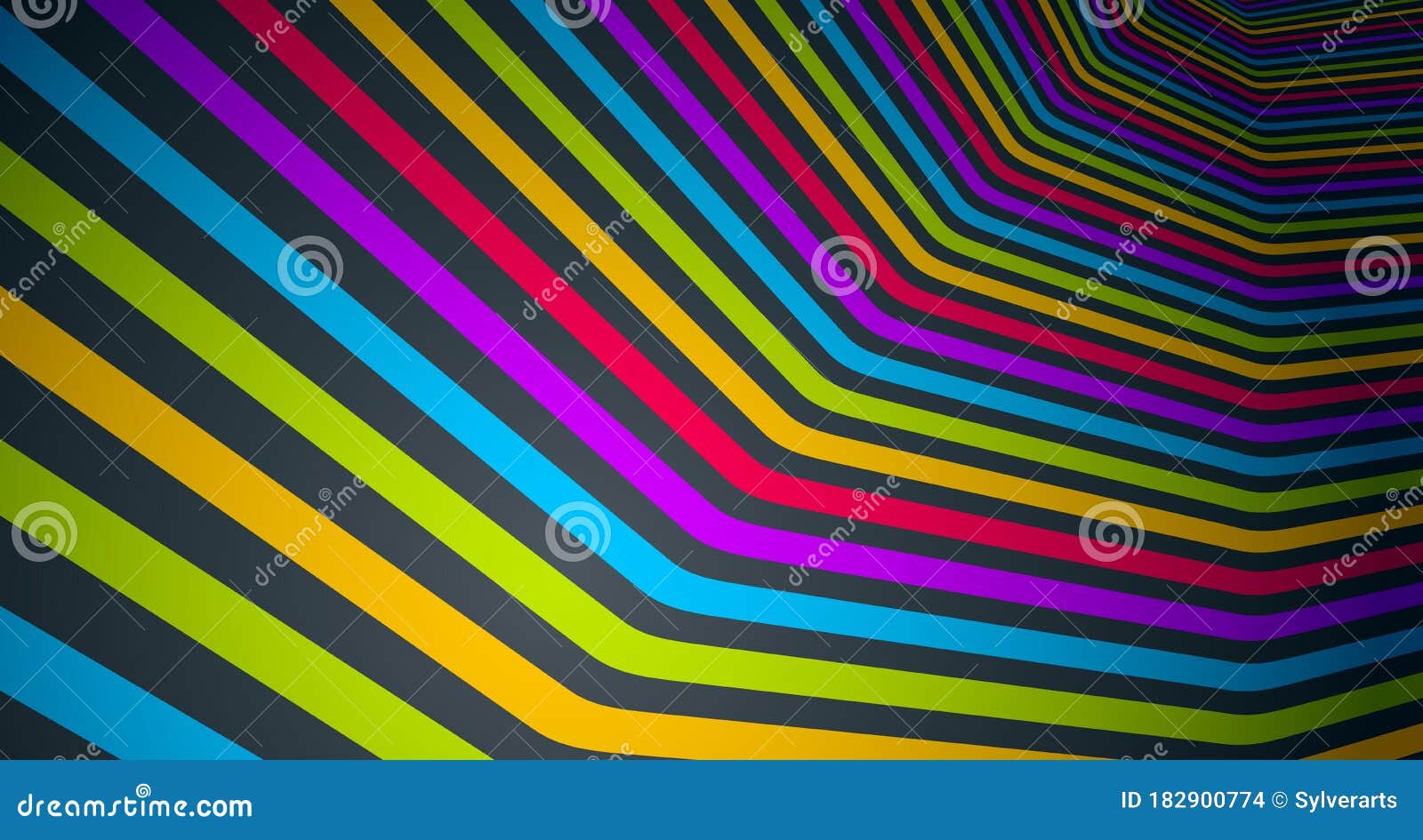 Abstract Lines in 3D Dimensional Perspective Abstract Vector Background ...