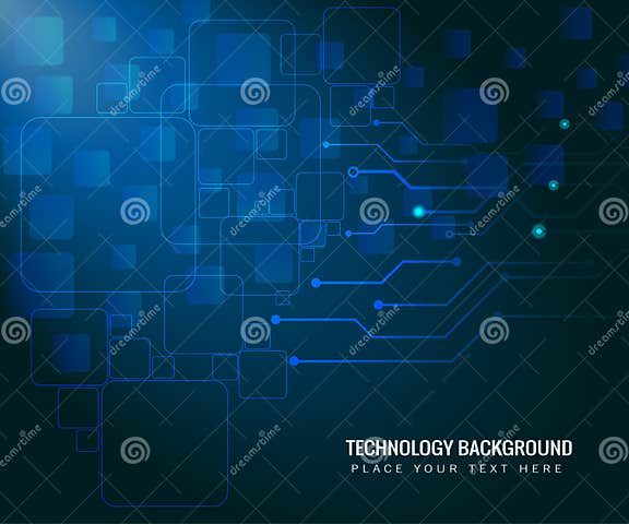 Abstract Lines and Dots Connecting Network Dark Blue Background Stock ...