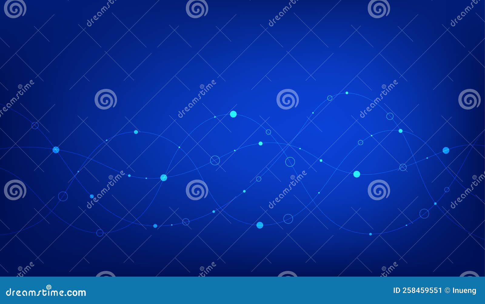 Abstract Lines and Dots Digital Background Poster with Dynamic Wave ...